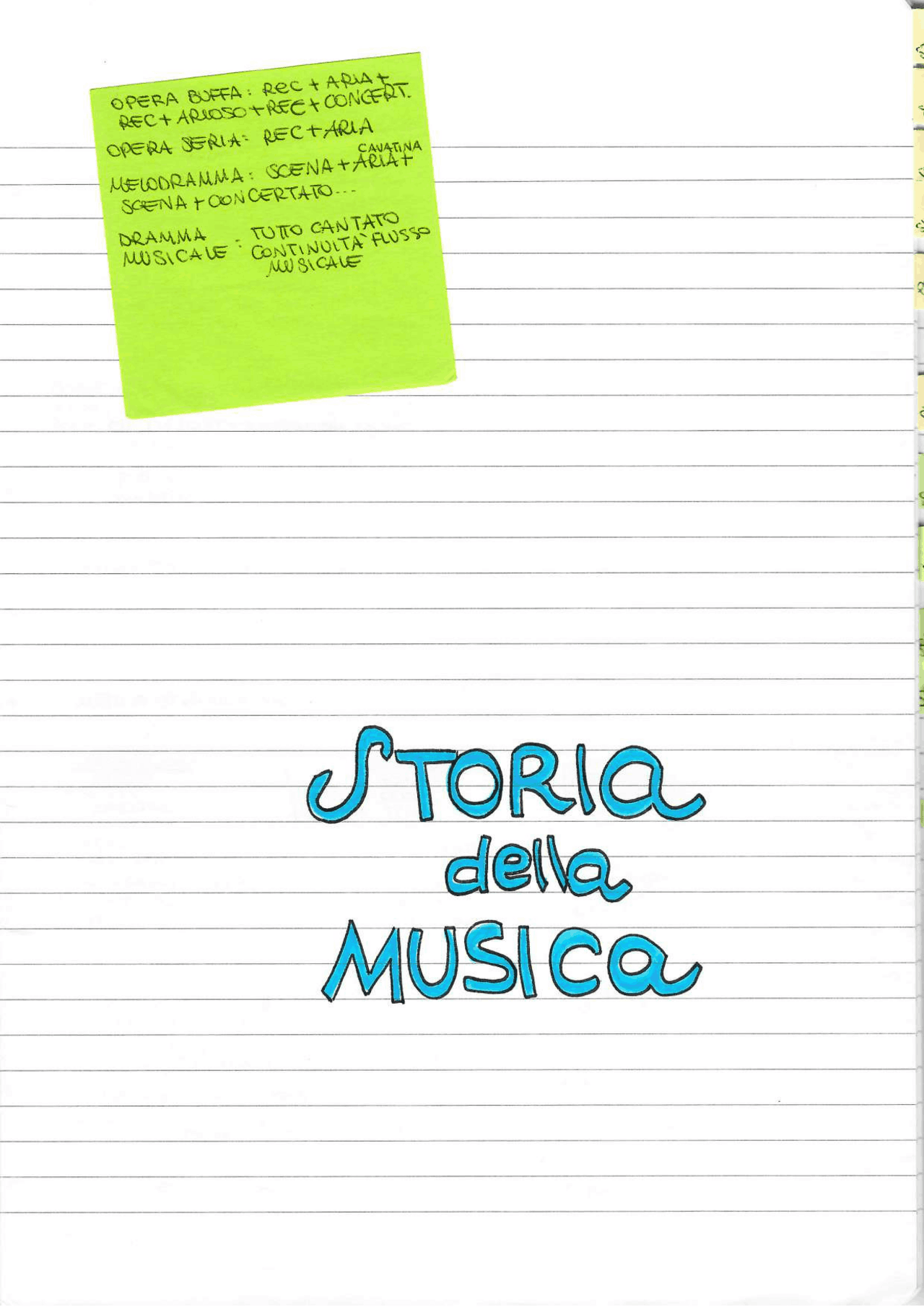 Storia della musica. | Schemi e mappe concettuali di Storia Della ...