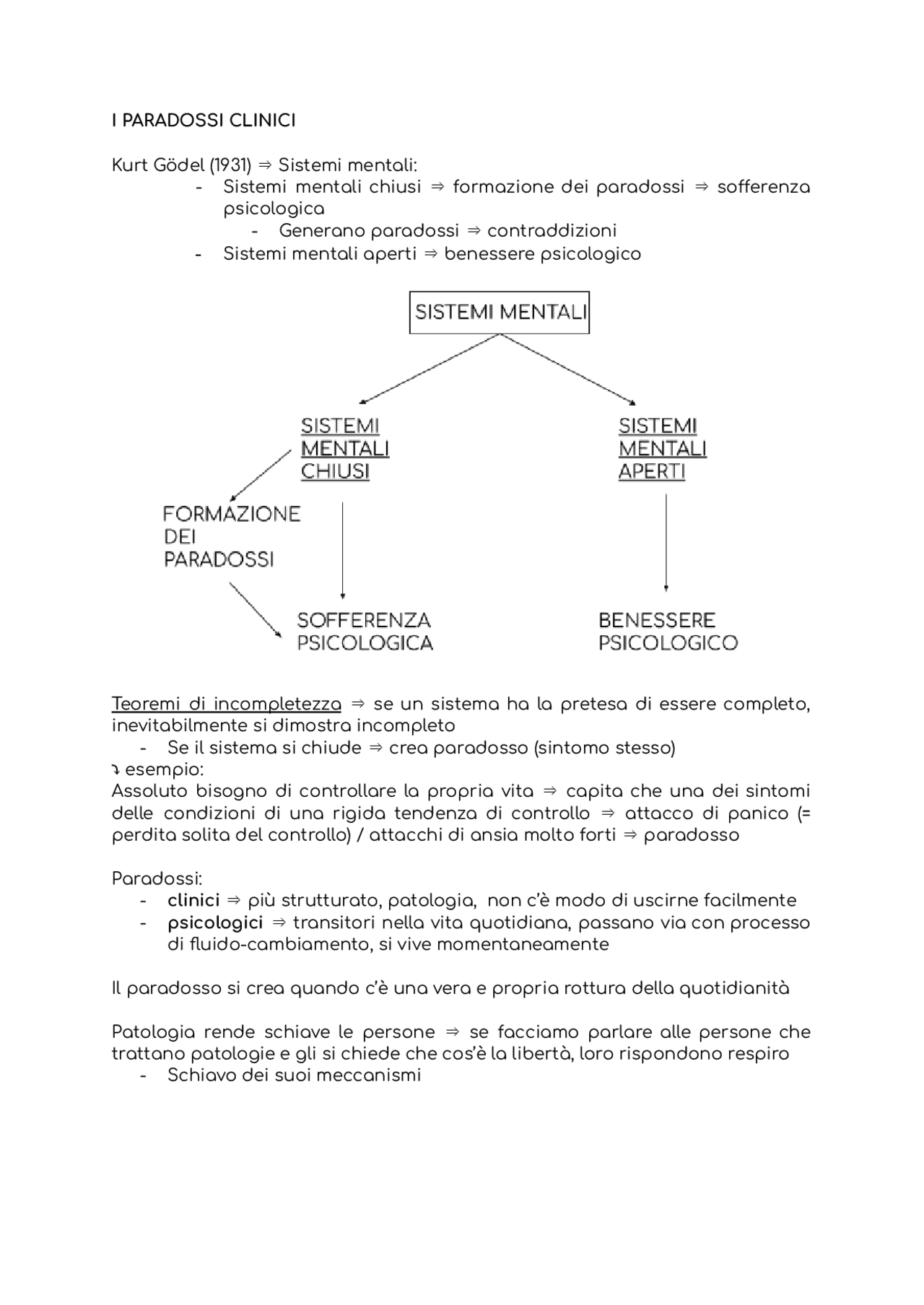 Paradossi (quinta lezione) | Schemi e mappe concettuali di Logica I | Docsity