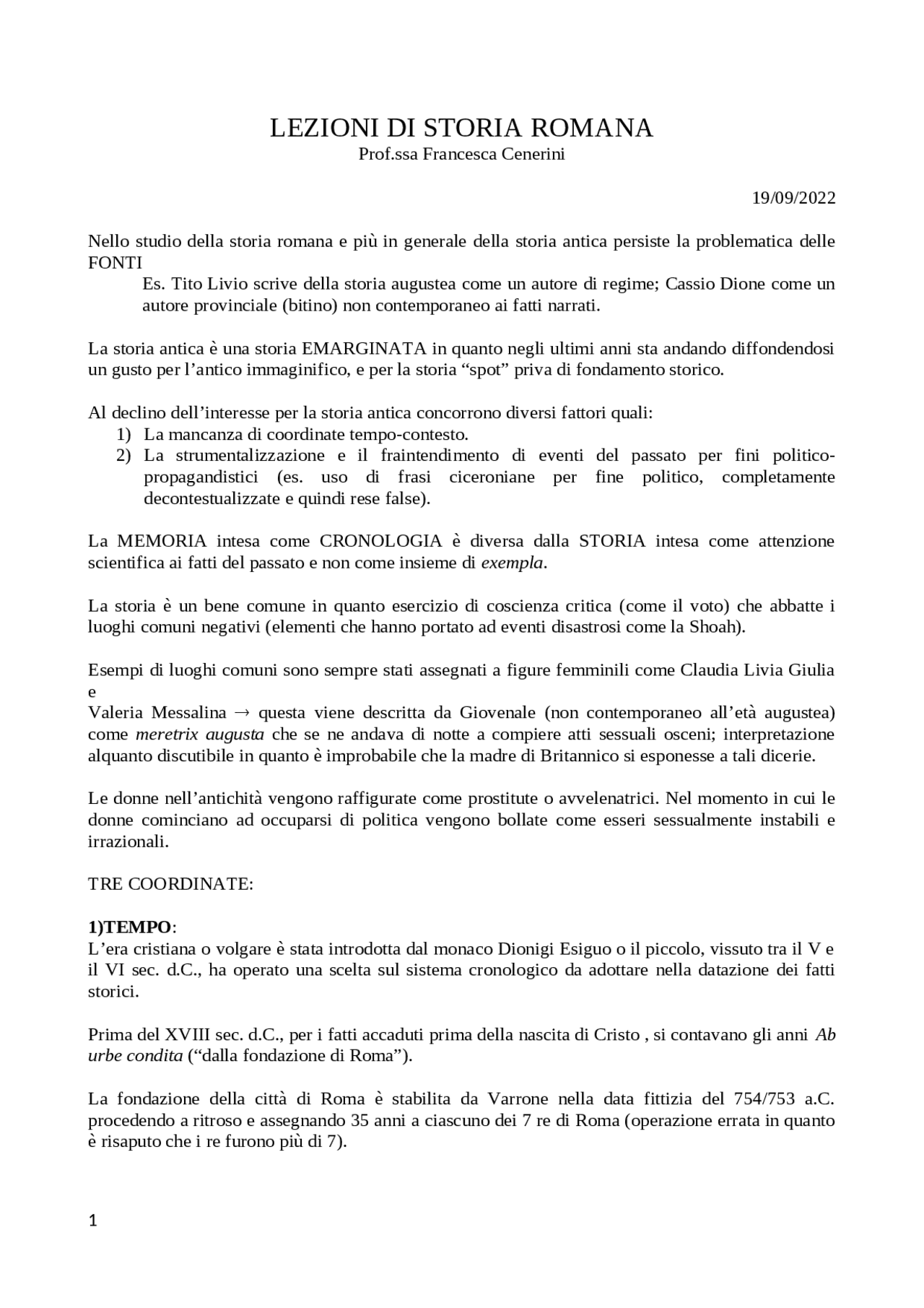 appunti di storia romana, Francesca Cenerini | Appunti di Storia Romana ...