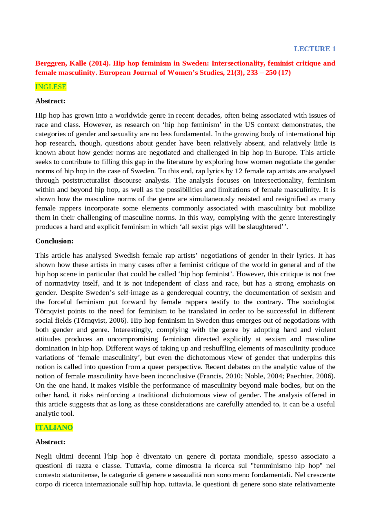 Intersectional Analysis - Identities Ethnicity Gender Class and ...