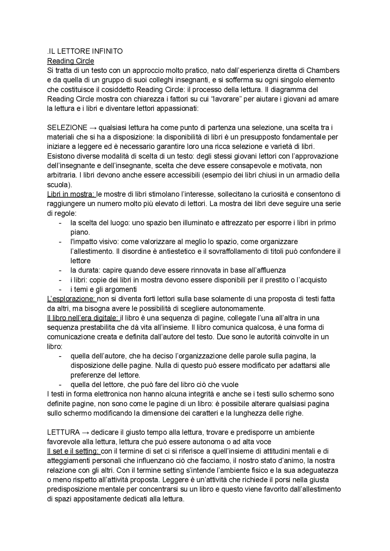 Il Lettore Invisibile Appunti Di Letteratura Docsity