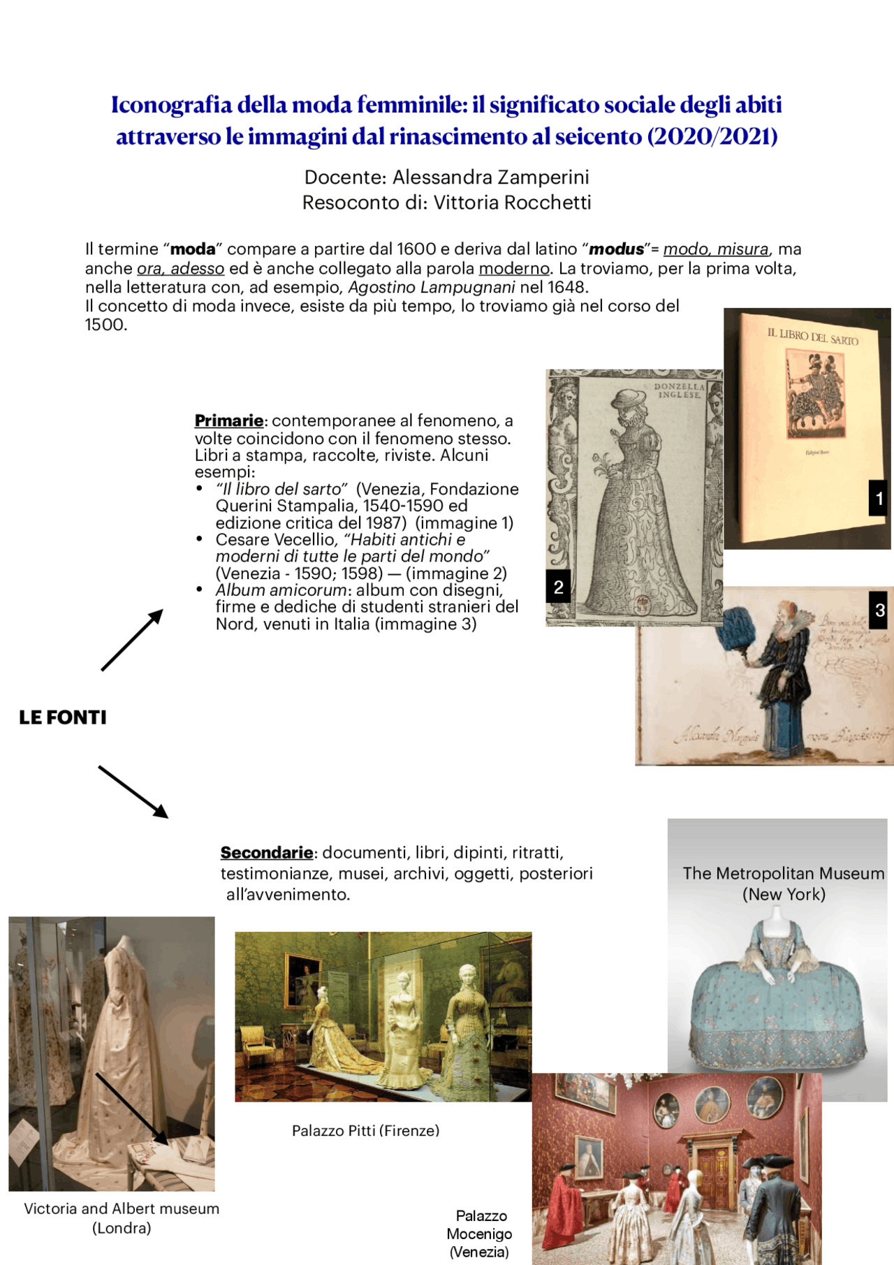 Iconografia della moda femminile | Schemi e mappe concettuali di Sociologia Della Moda | Docsity