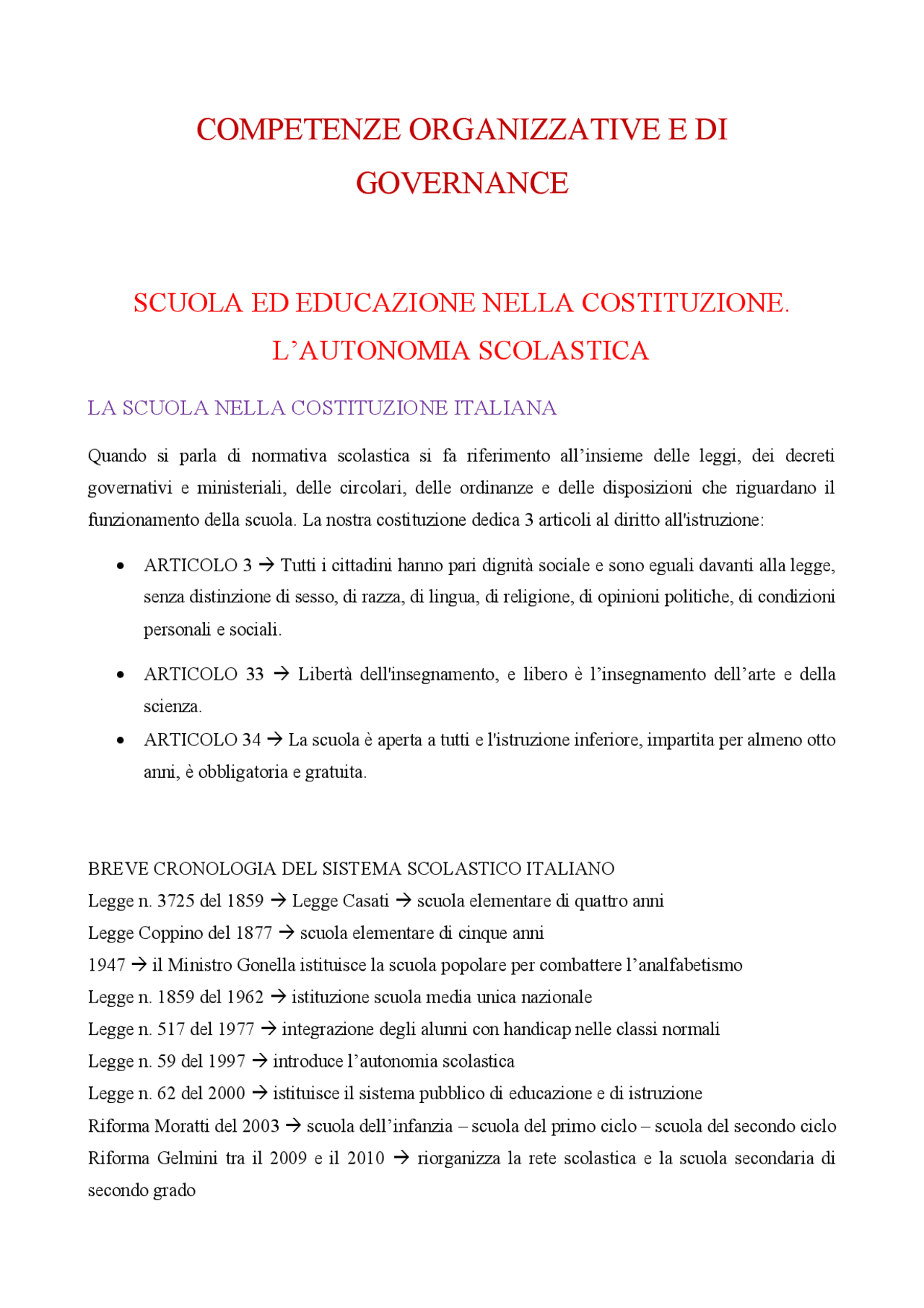 TFA sostegno per la scuola secondaria di I e II grado | Schemi e mappe concettuali di TFA ...