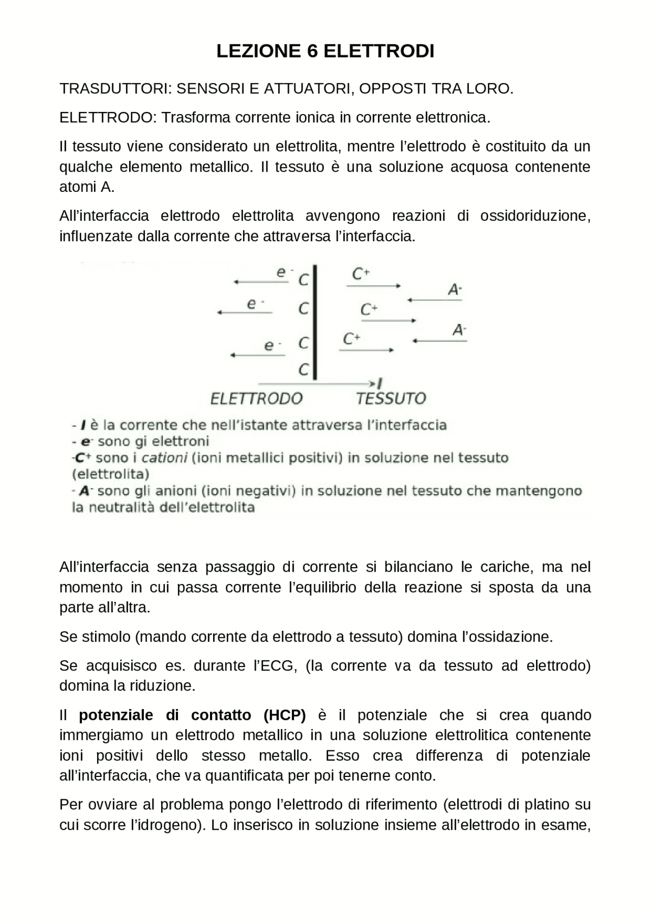 Lezione 6 Bioingegneria Sbobinature Di Bioingegneria Docsity