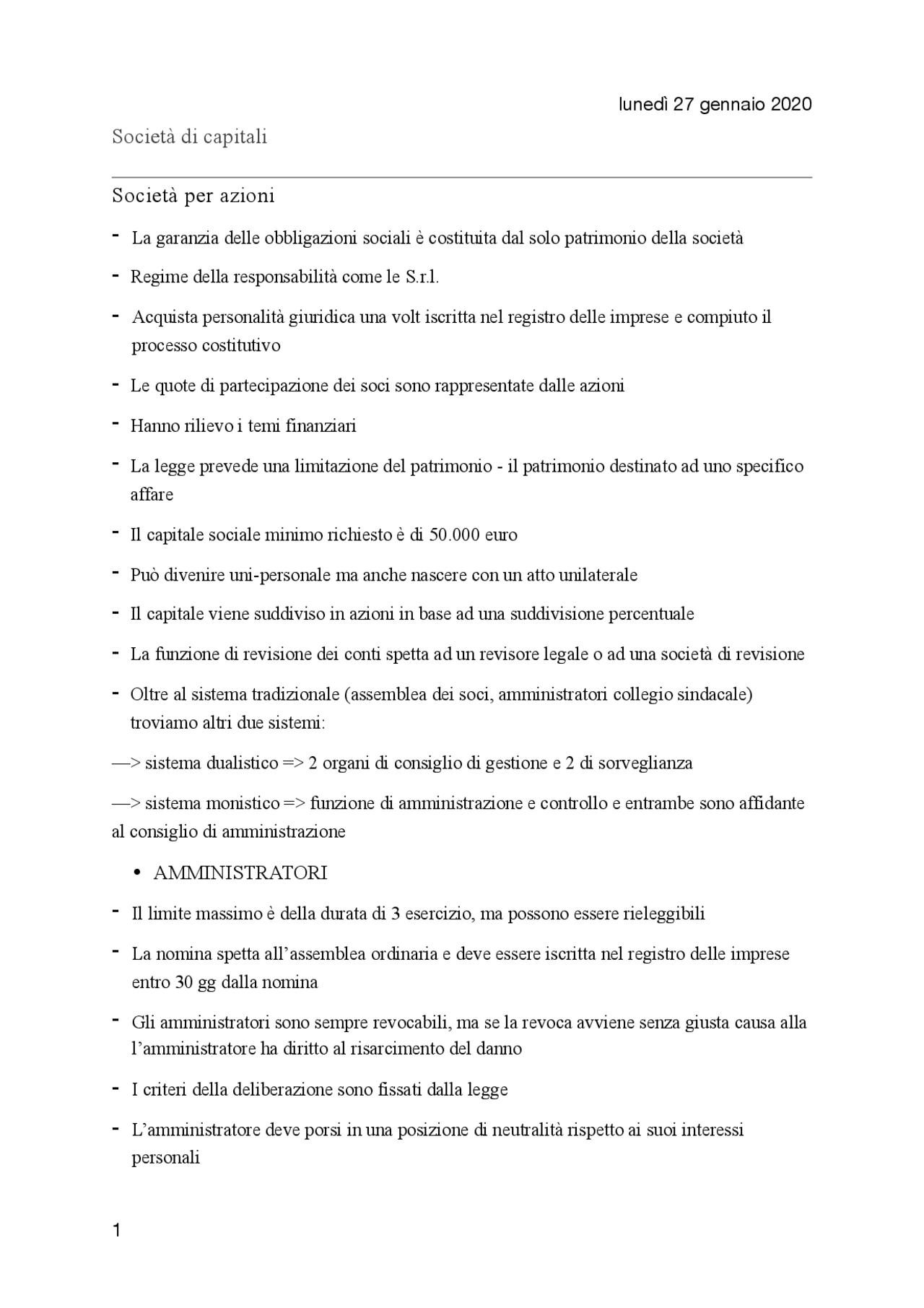 Schema Società Di Capitali Schemi E Mappe Concettuali Di Diritto