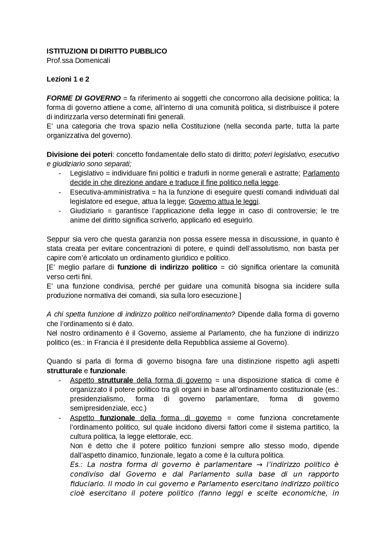 Lezioni secondo modulo lezioni di diritto pubblico | Appunti di Diritto Pubblico | Docsity