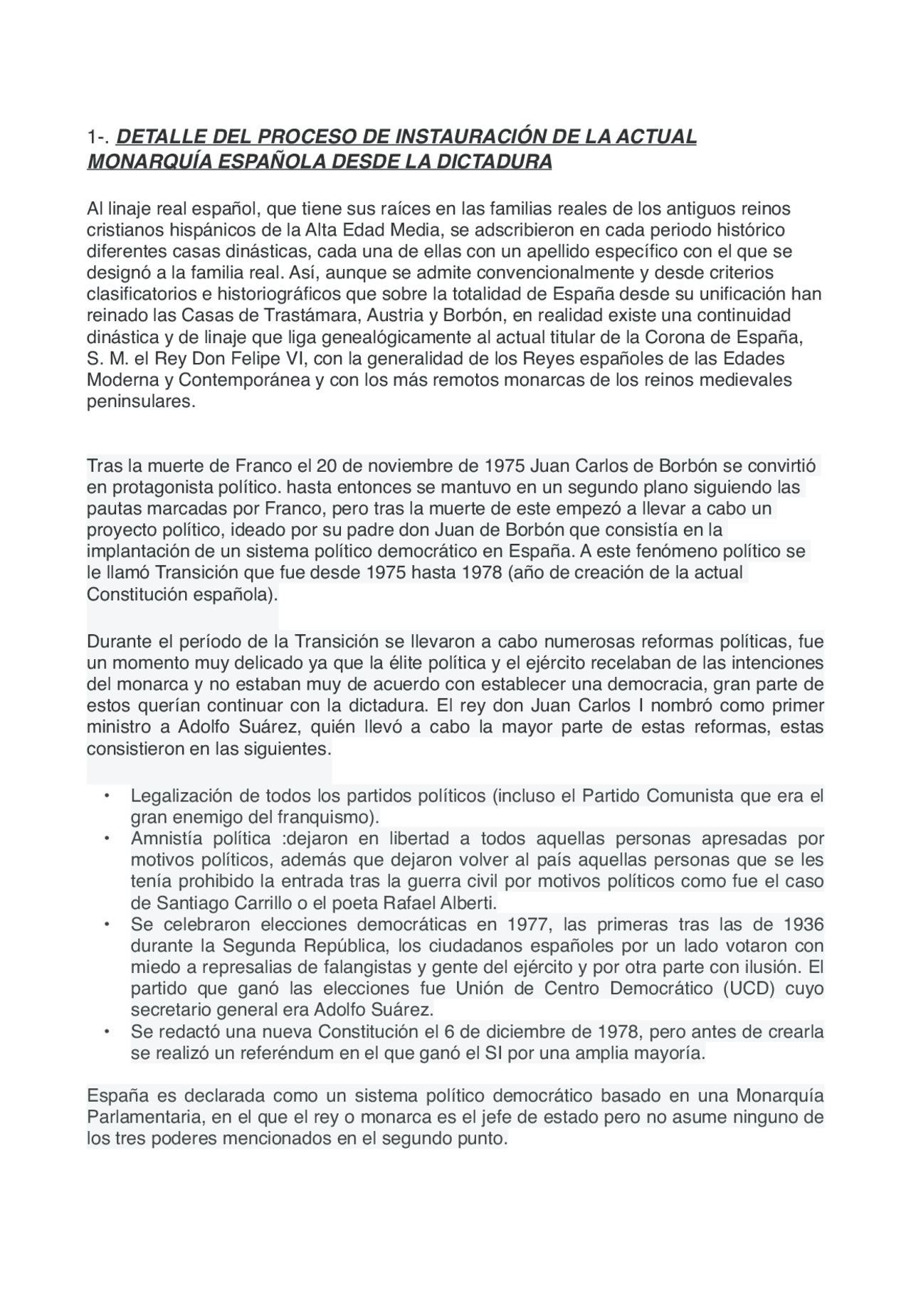 Actividad complementaria | Resúmenes de Derecho Constitucional | Docsity