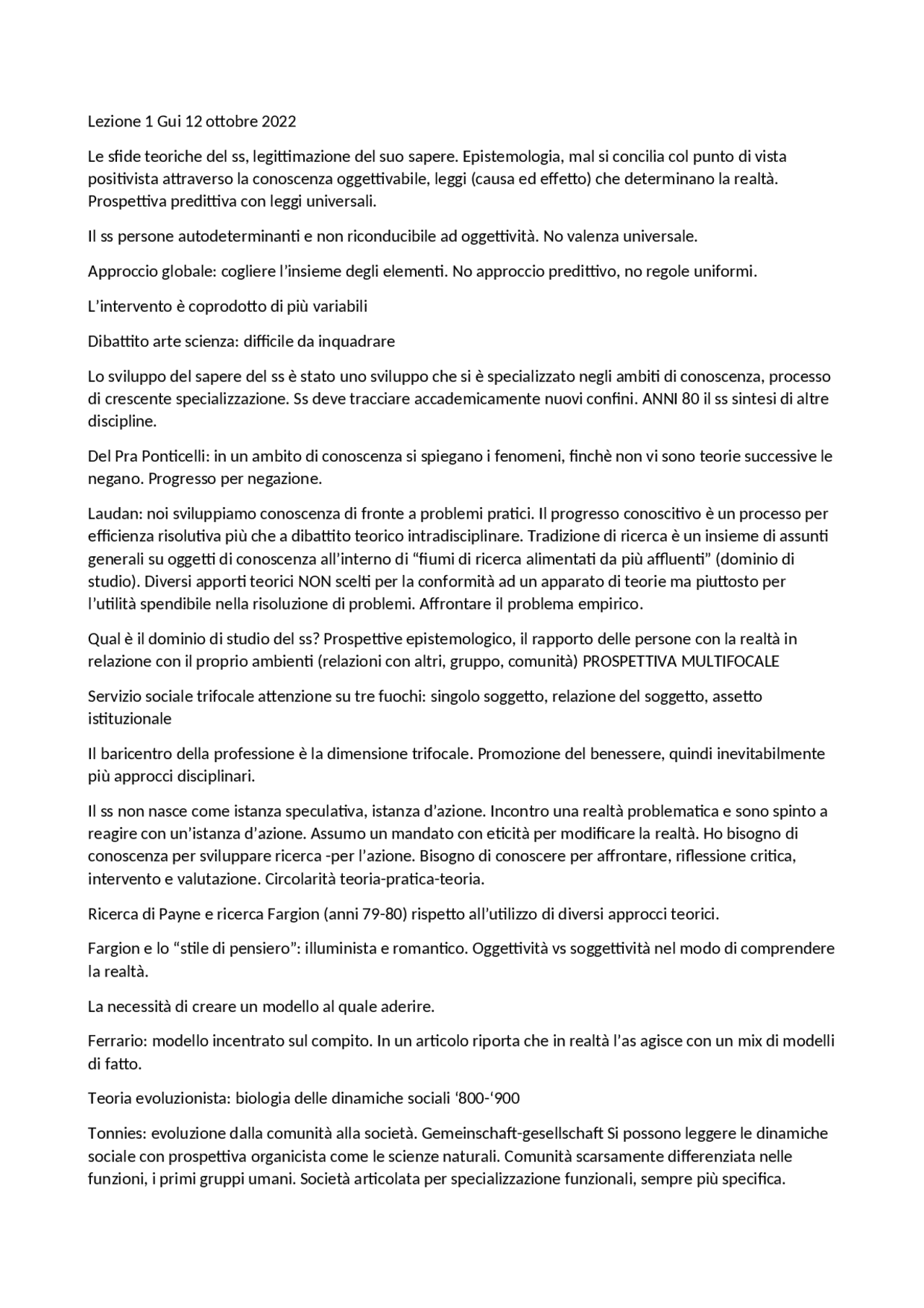 Sfide Teoriche Del Servizio Sociale Schemi E Mappe Concettuali Di