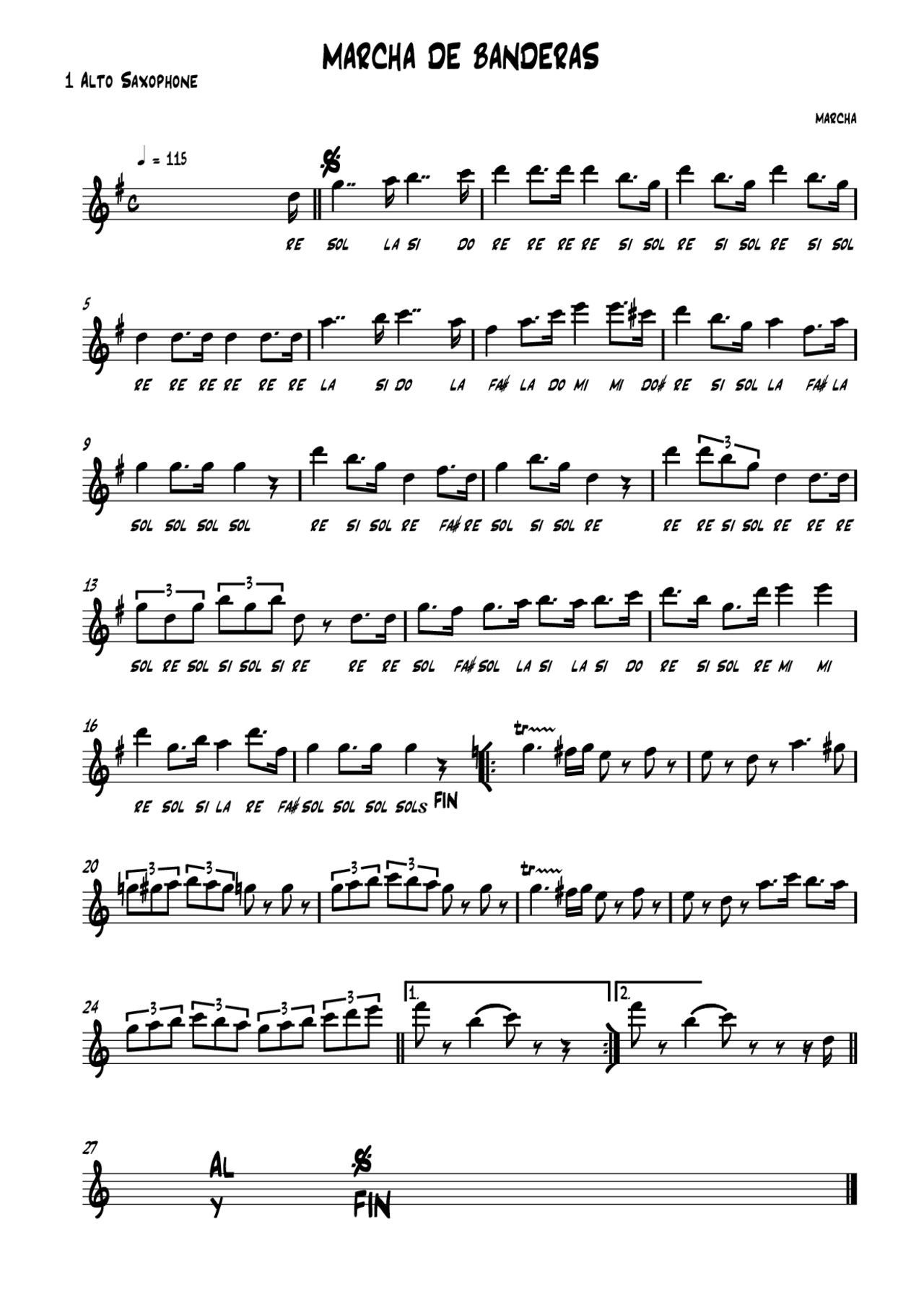 marcha de banderas peruana- | Study notes of Music and Technology ...