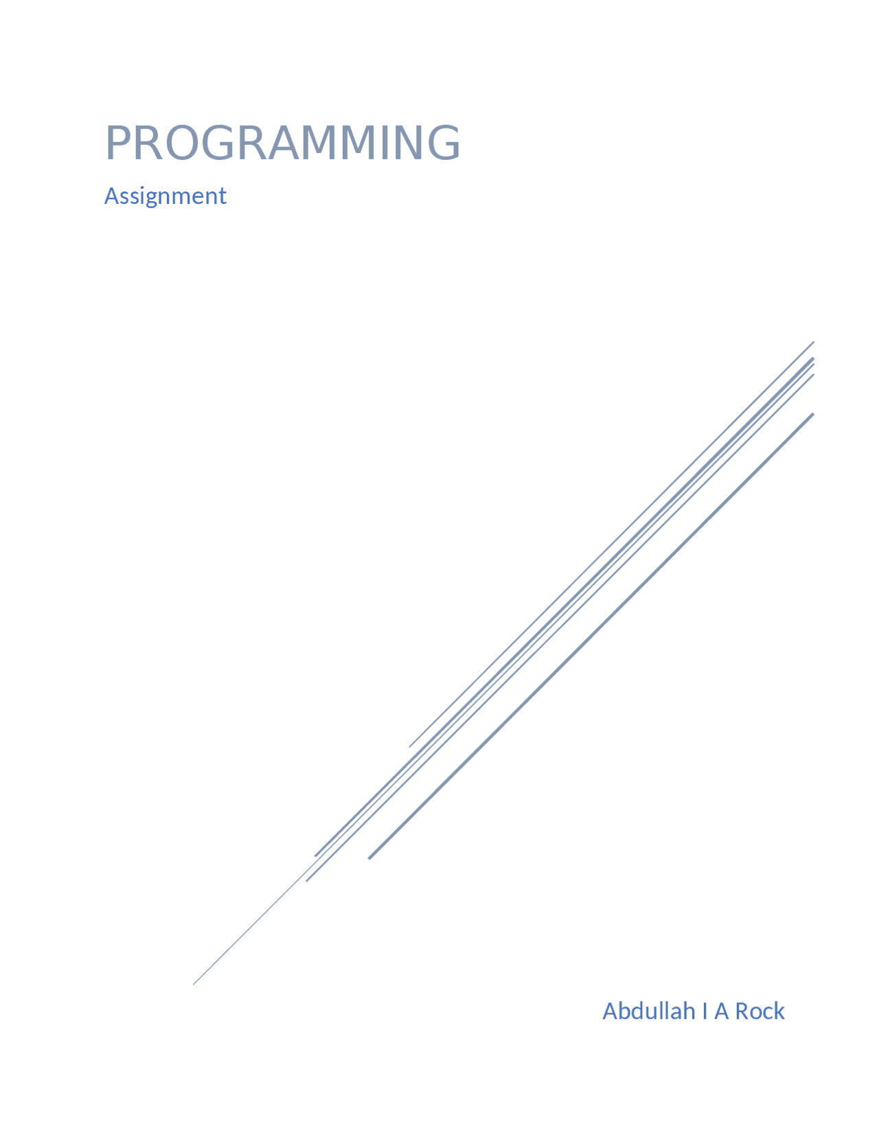 What Are Programming And Examples Assignments Programming Languages Docsity