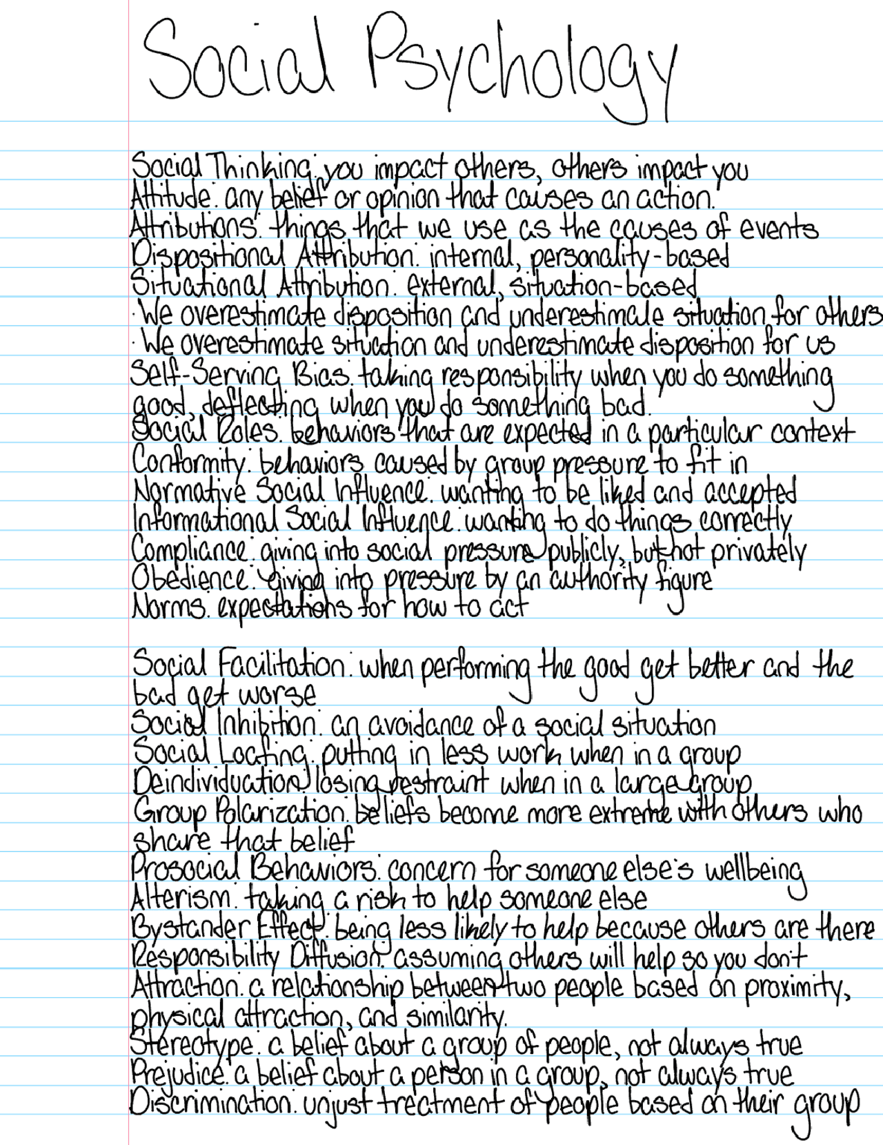 Psychology 1 - Social Psychology Notes | Lecture notes Psychology | Docsity
