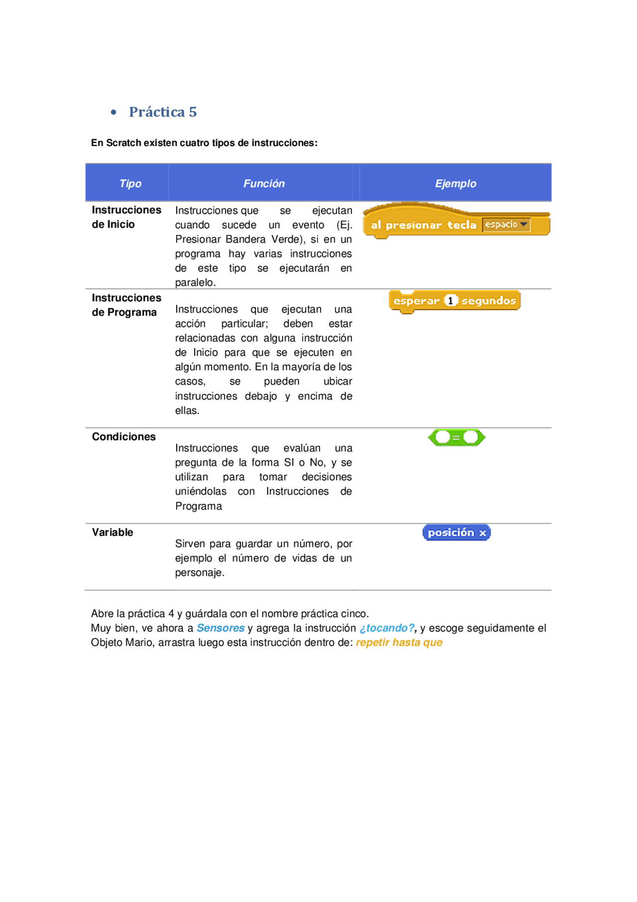 Practicas Scratch 4º Eso España Assignments Technology Docsity