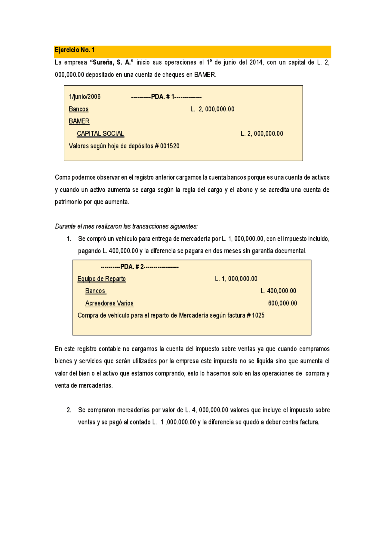 EJERCICIOS DE CONTABILIDAD | Ejercicios de Contabilidad | Docsity