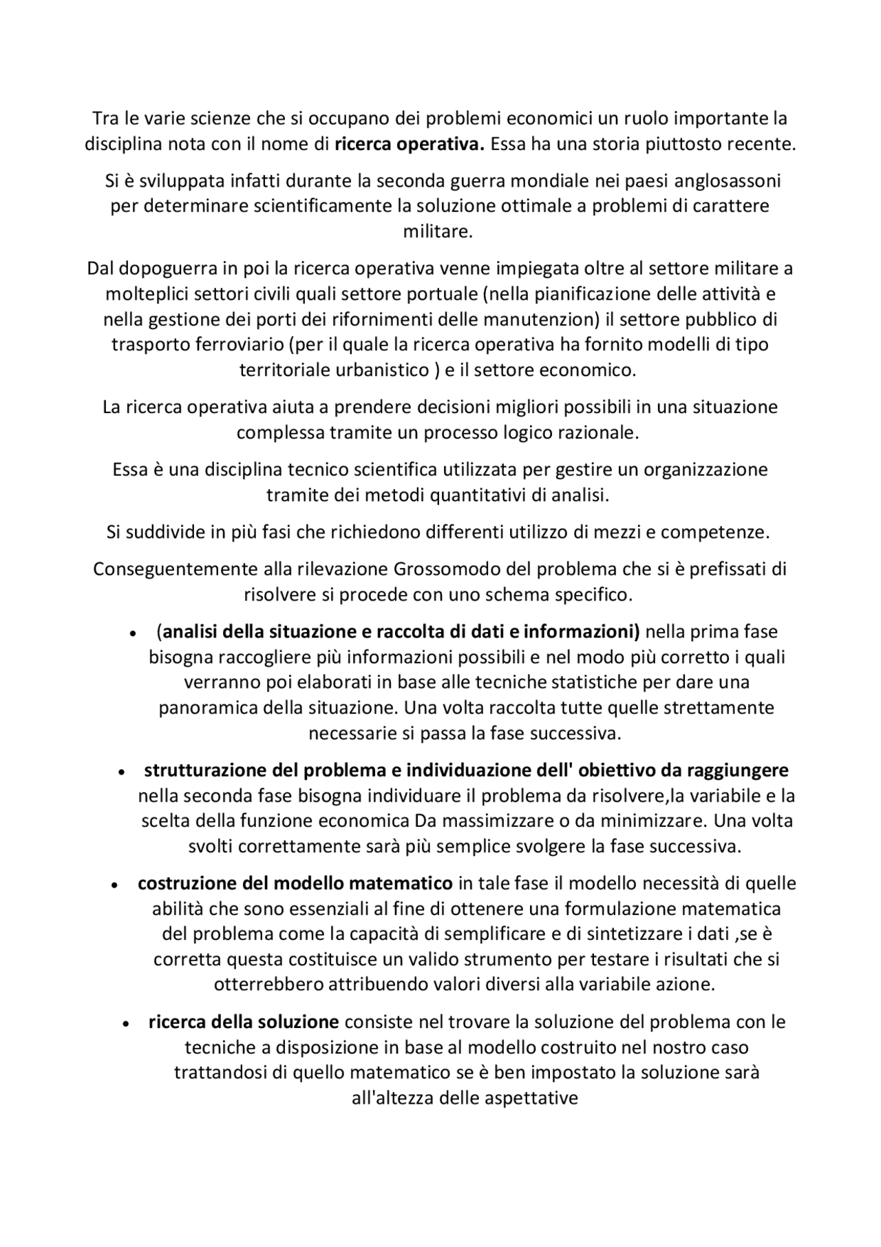 RICERCA OPERATIVA: TESTO PER ESAME DI MATURITA' | Tesine di Maturità di ...