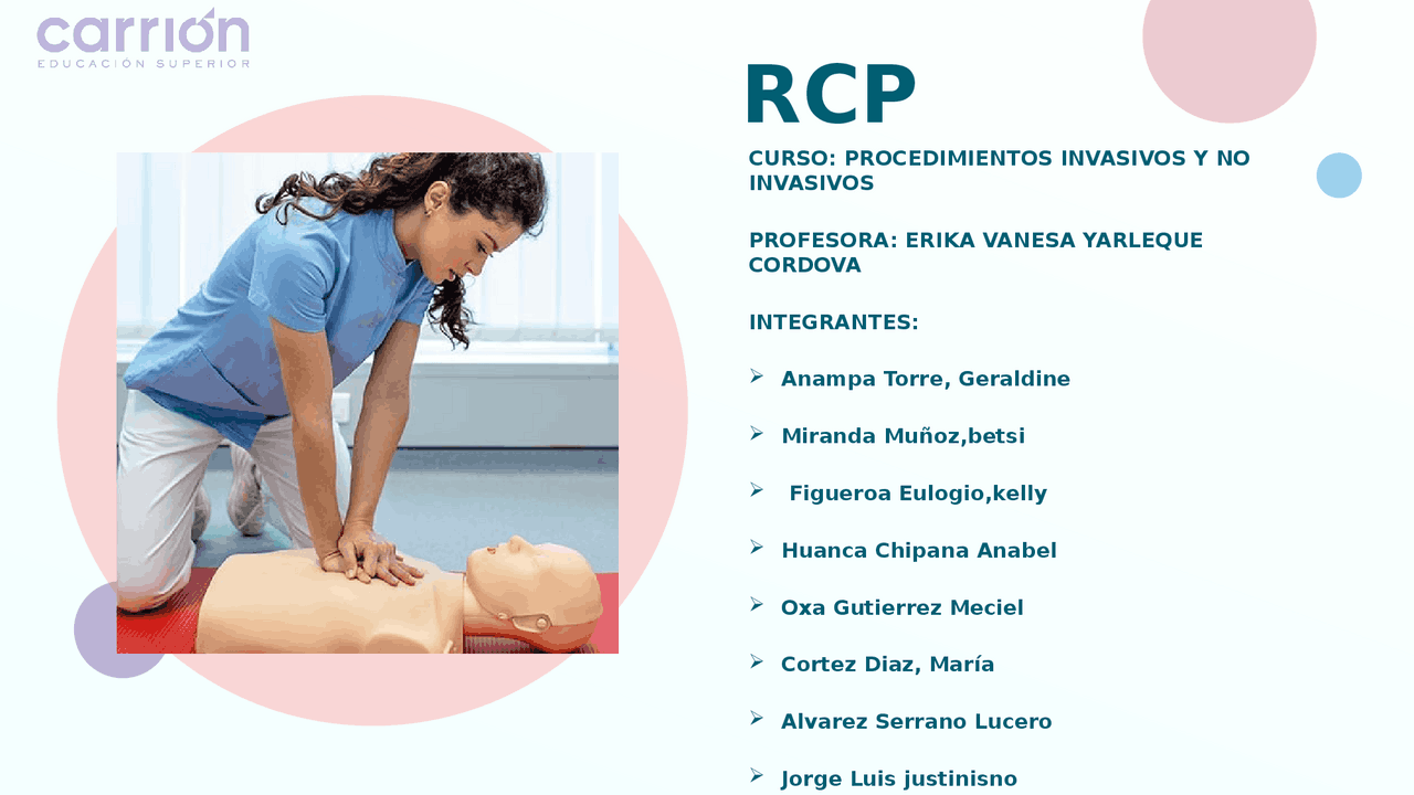 Técnicas del rcp: definición y caracteristicas | Diapositivas de ...
