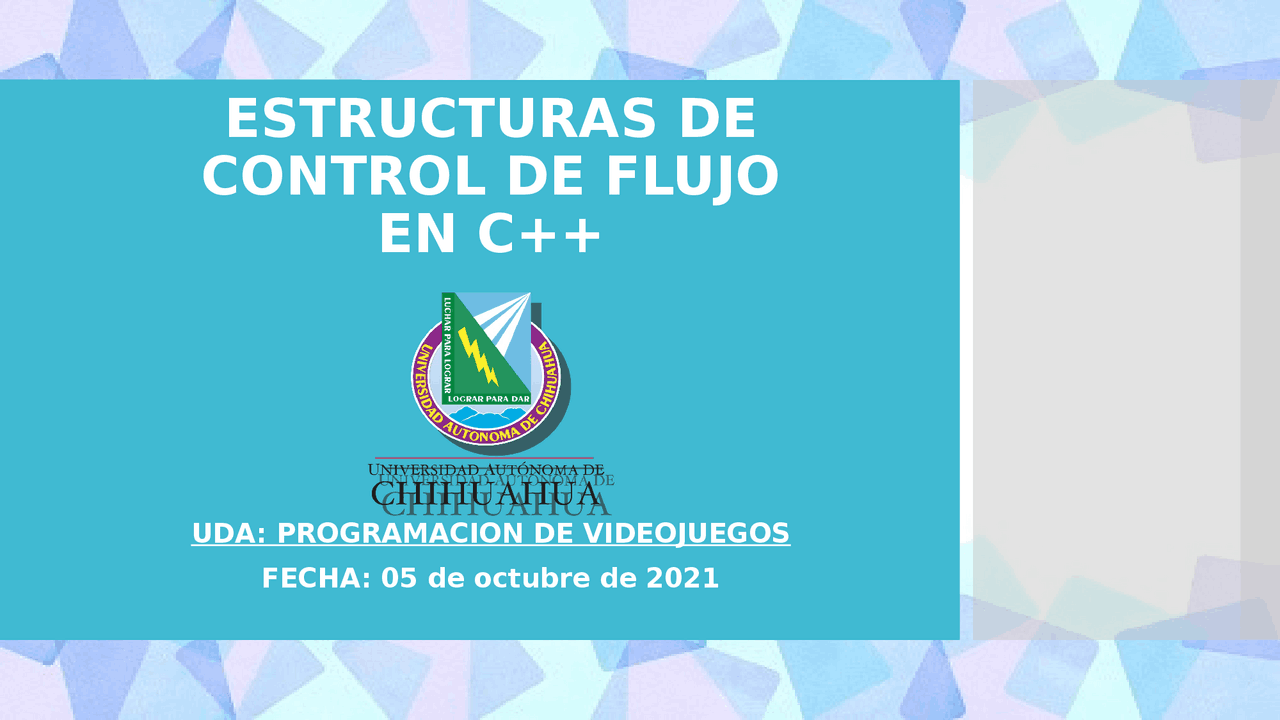 Presentación: Estructuras de Control de flujo en C++ | Diapositivas de ...