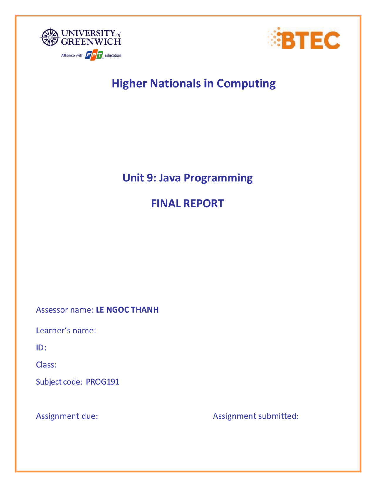 Prog191 Java Programming Assignments Java Programming Docsity 1370