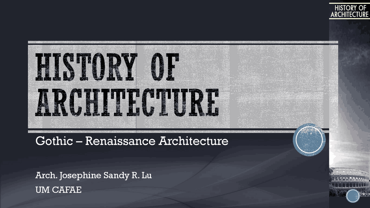 Gothic Architecture To Renaissance Quizzes History Of Architecture