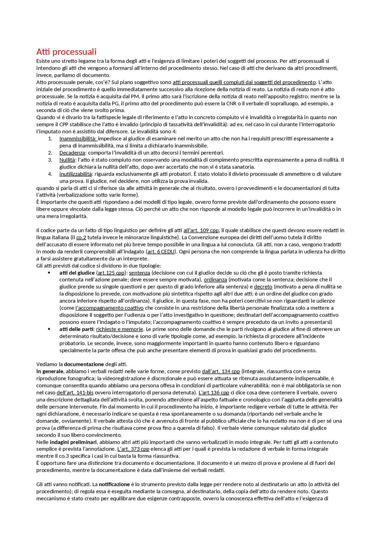 Riassunto Procedura Penale 1 Appunti Di Diritto Processuale Penale
