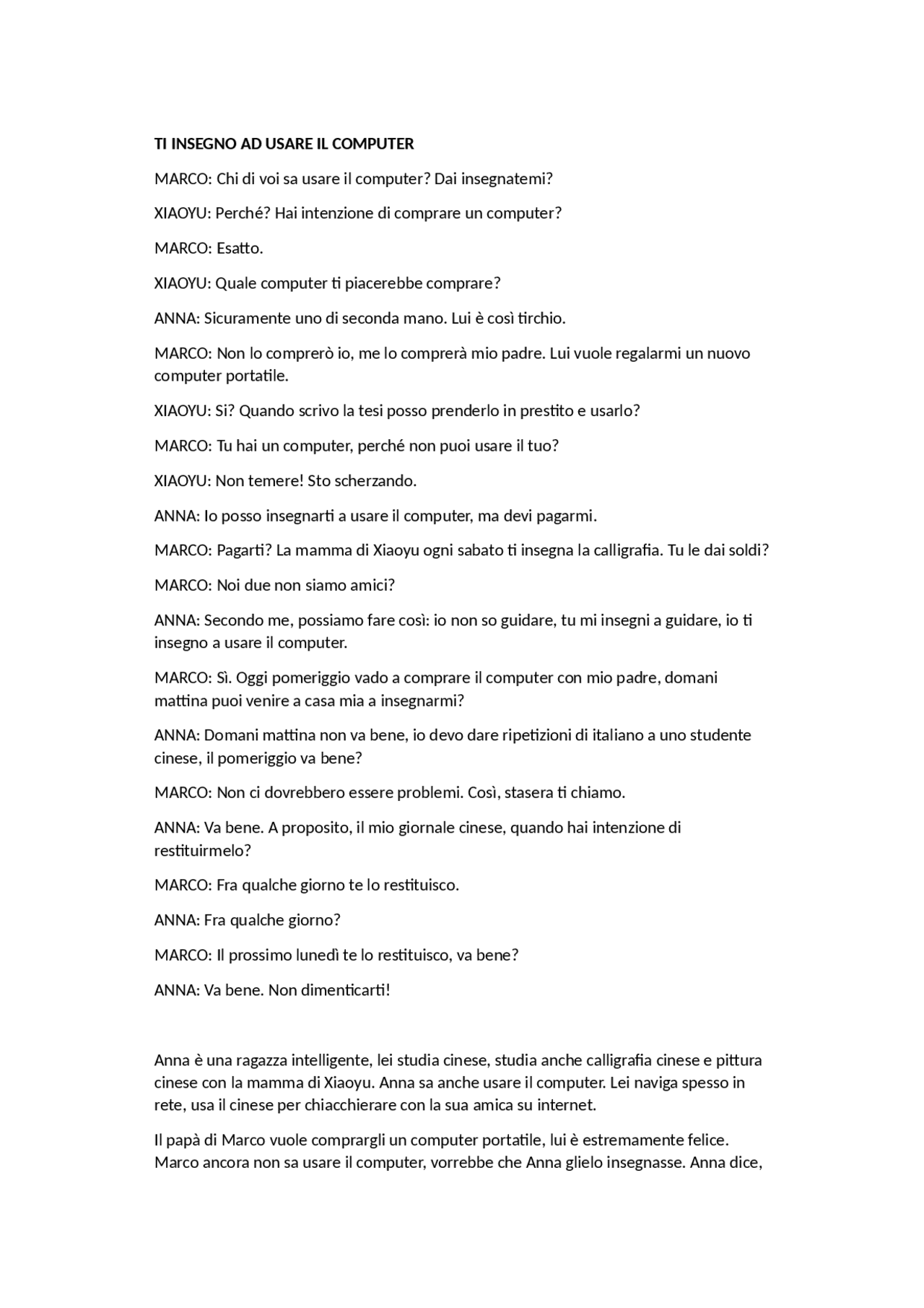 Traduzione Lezione 17 Appunti Di Lingua Cinese Docsity