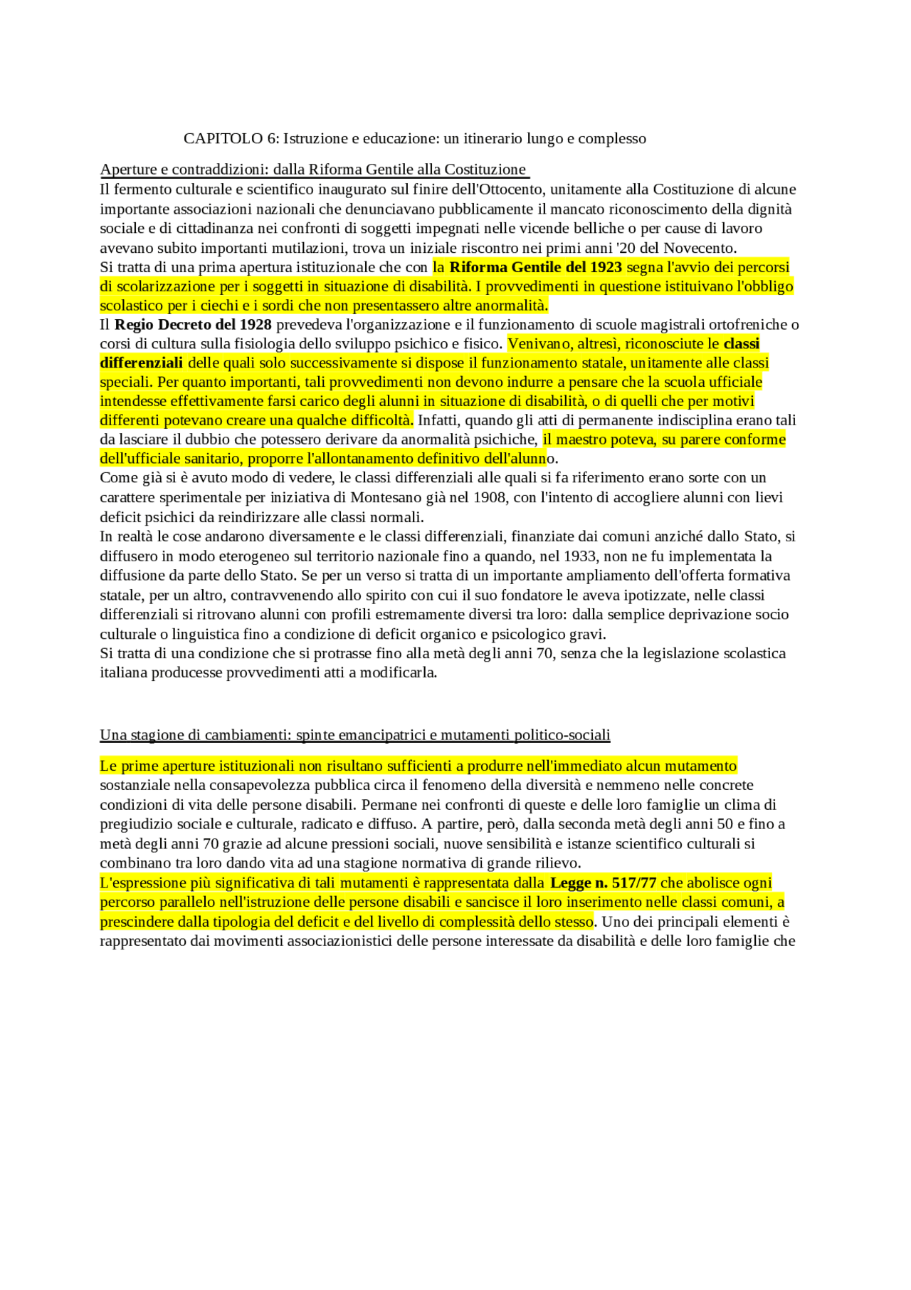 Riassunto Diversità E Inclusione Schemi E Mappe Concettuali Di