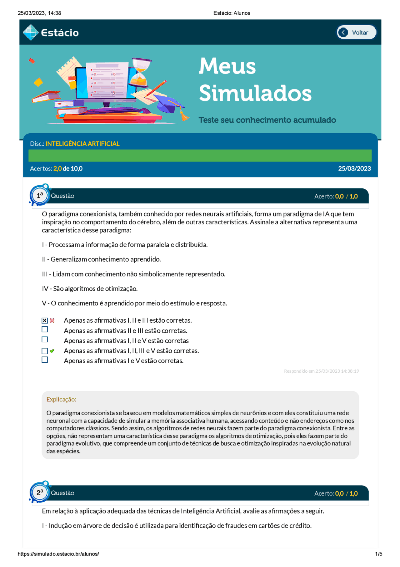 Inteligência Artificial Provas Inteligência Artificial Docsity