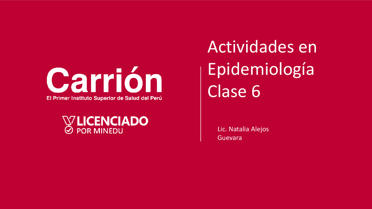 Epidemiologia Cursos Diapositivas De Epidemiología Docsity