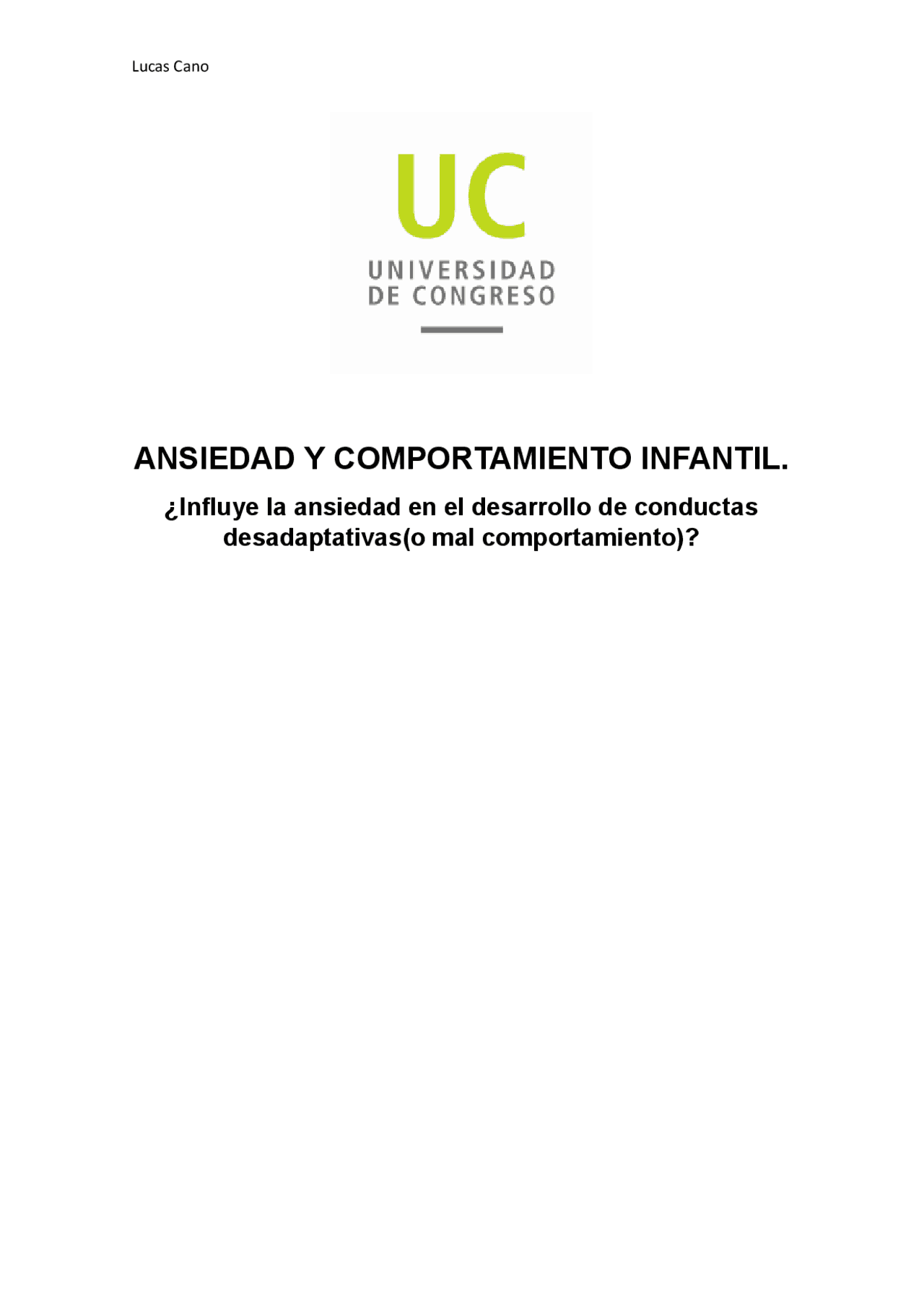 Ansiedad Y Mal Comportamiento En Los Niñosas Resúmenes De
