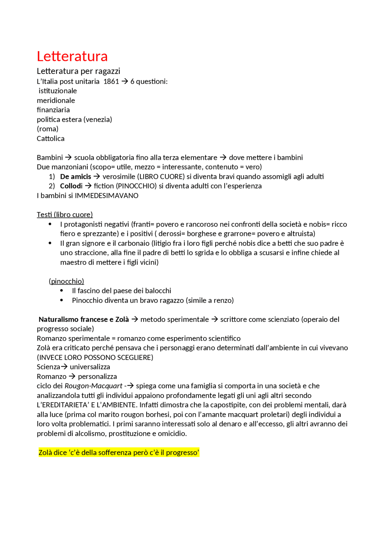 Riassunto Letteratura Inglese 5 Superiore Dispense Di Inglese Docsity