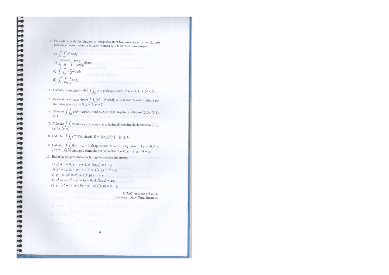 CÁlculo De Varias Variables Ejercicios De Cálculo Avanzado Docsity
