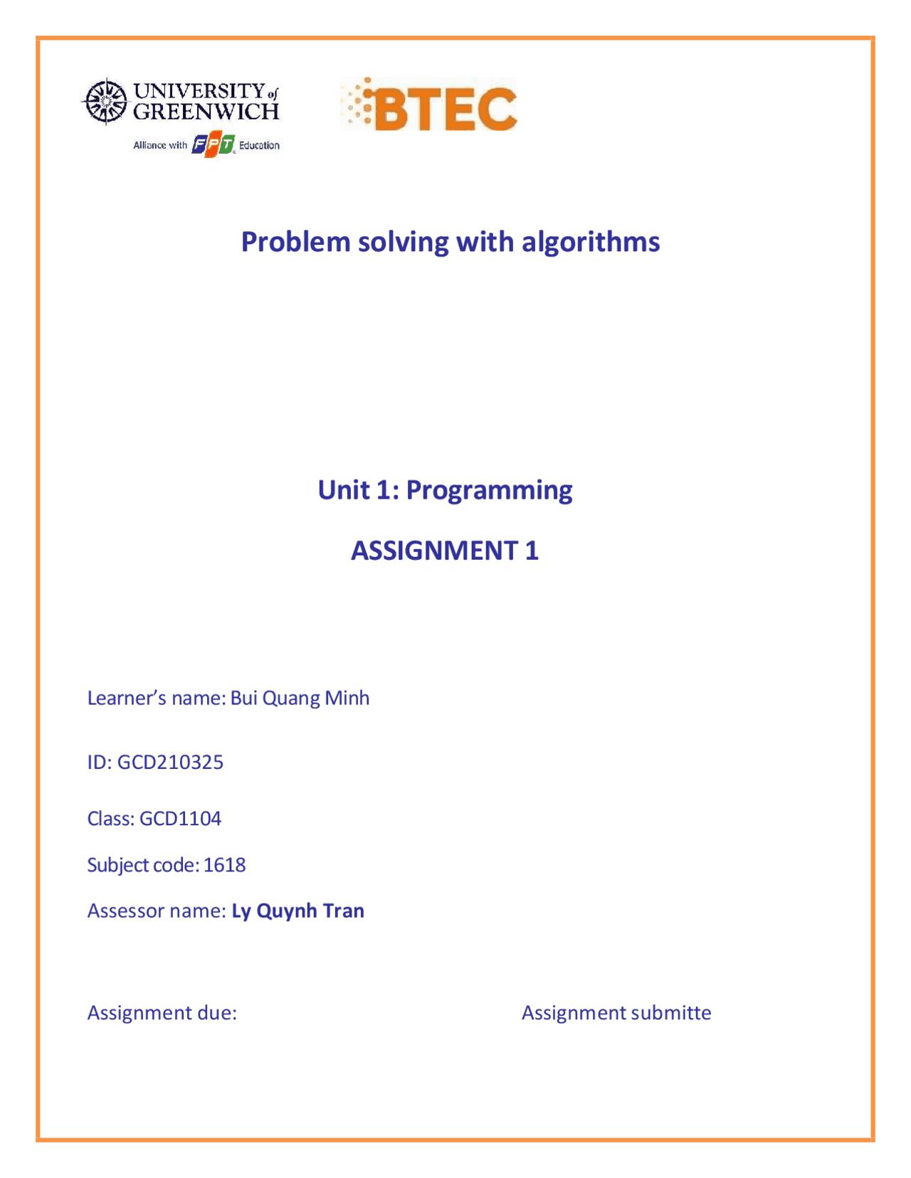 Asm 1 C Subject For It Thesis C Programming Docsity