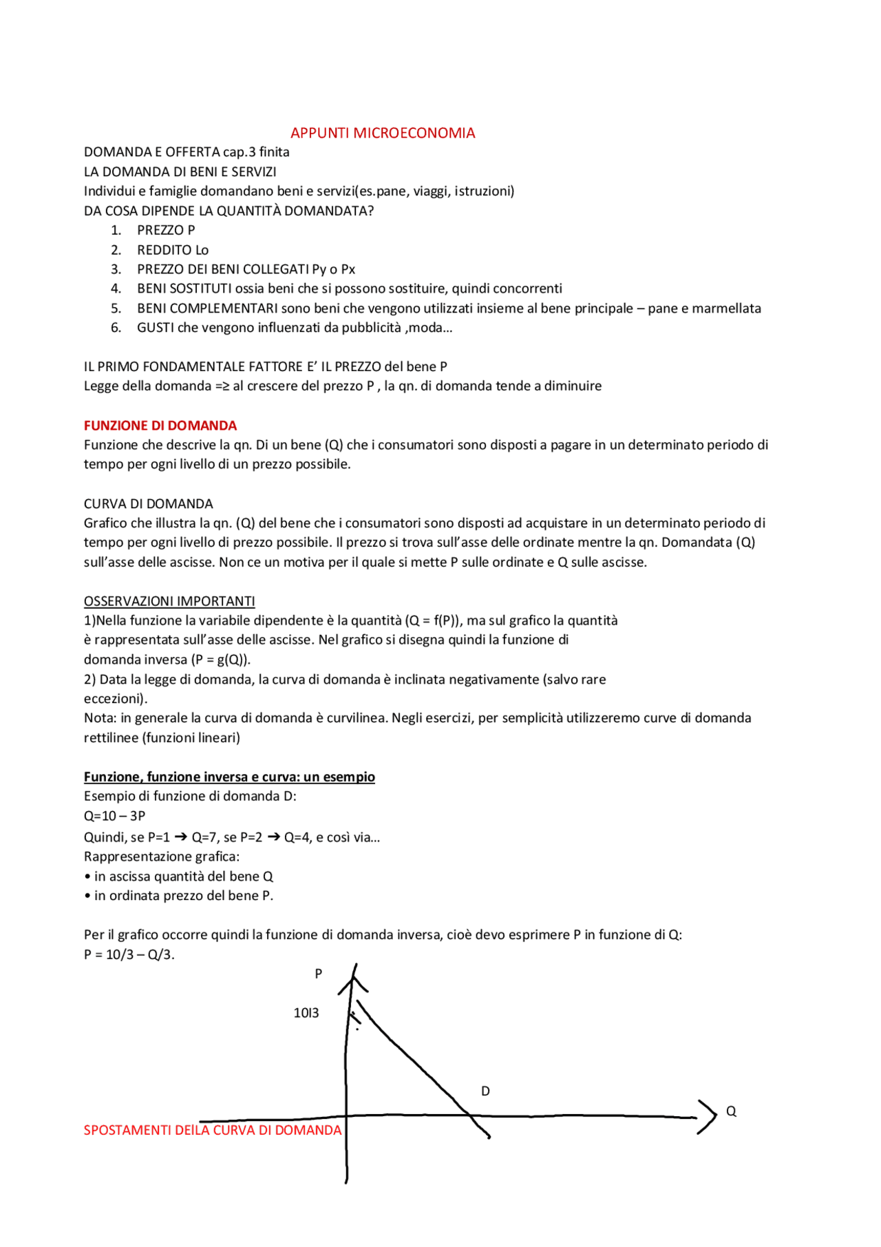Microeconomia Appunti Appunti Di Microeconomia Docsity