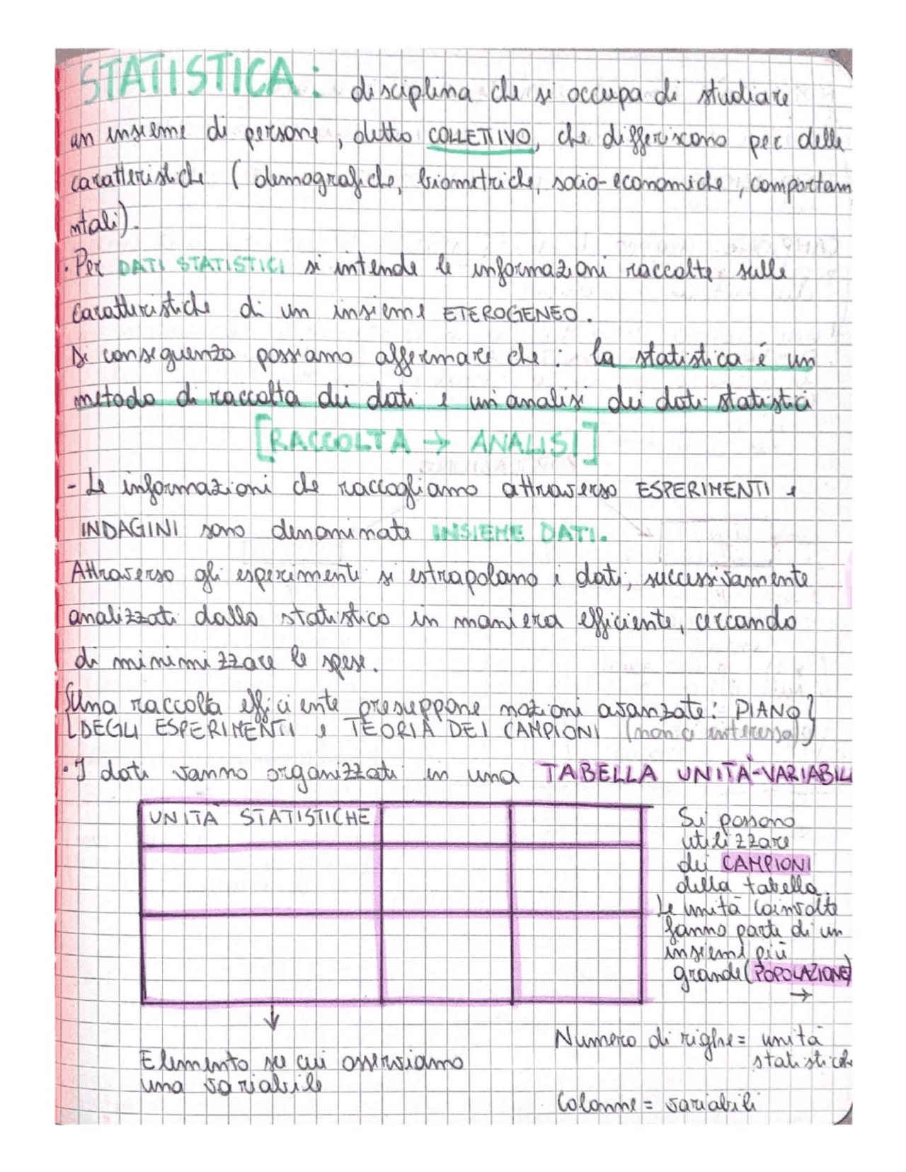 Statistica appunti lezioni | Dispense di Statistica | Docsity
