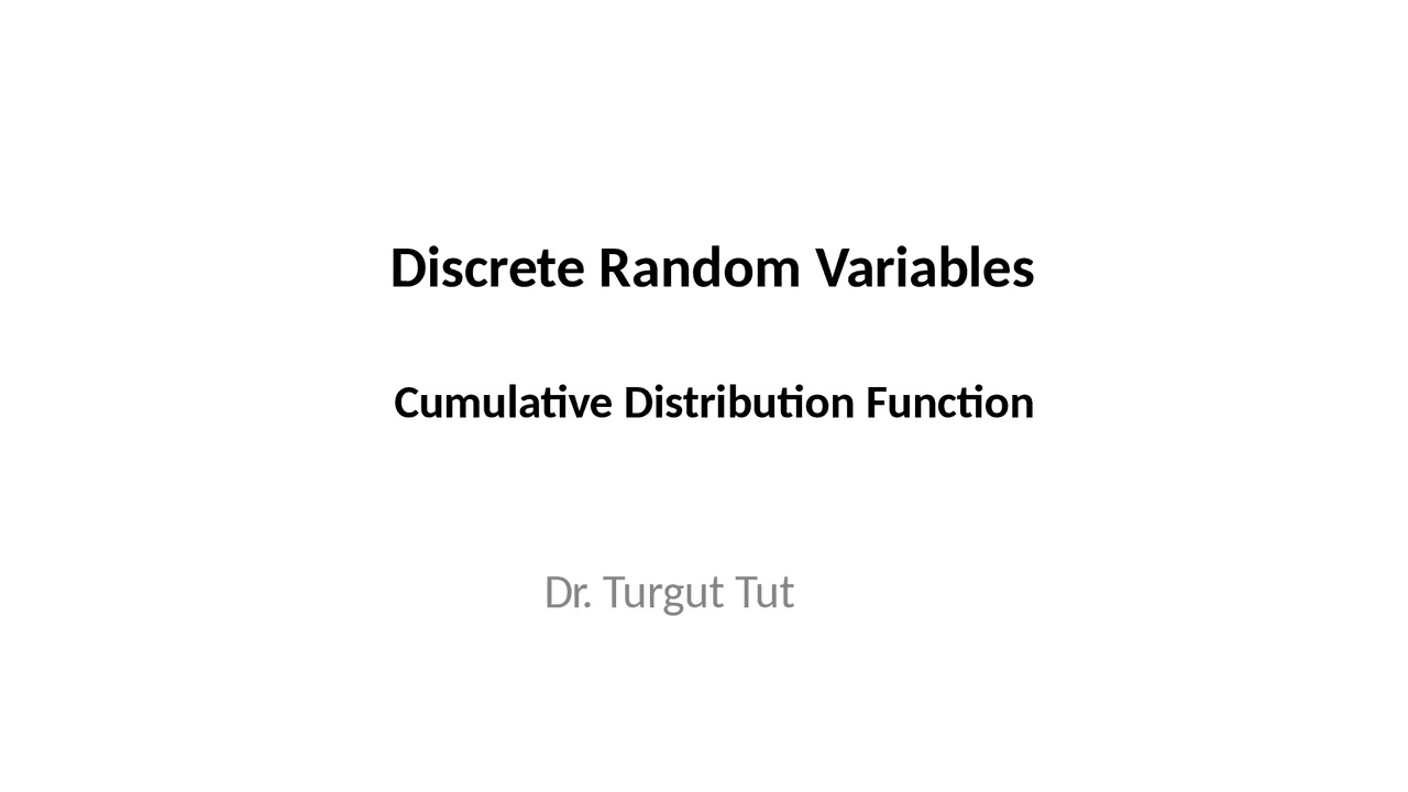 Discrete Random Variables Thesis Statistics Docsity