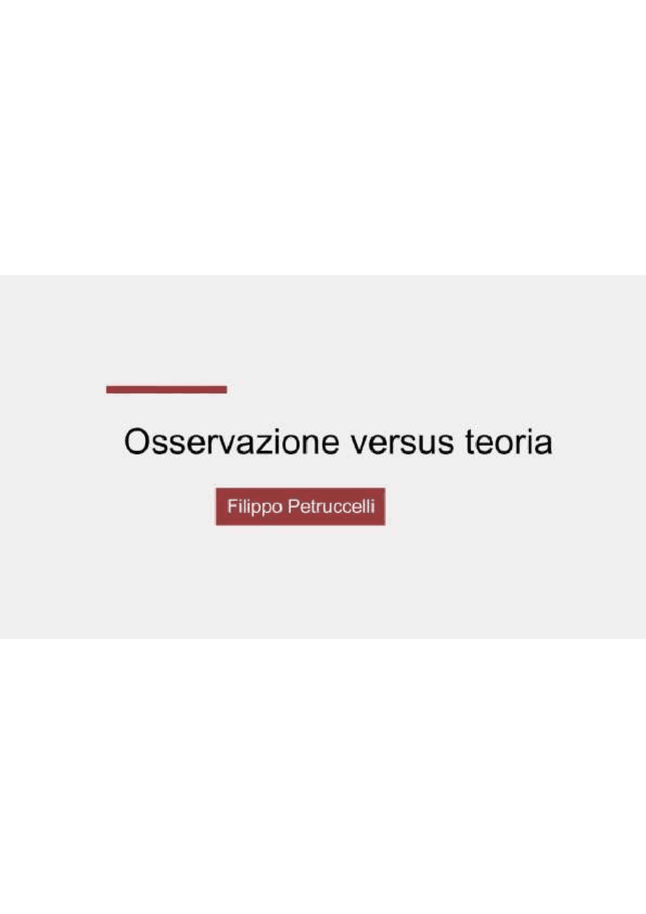 Slide Modelli E Tecniche Di Osservazione Del Comportamento Prima Parte