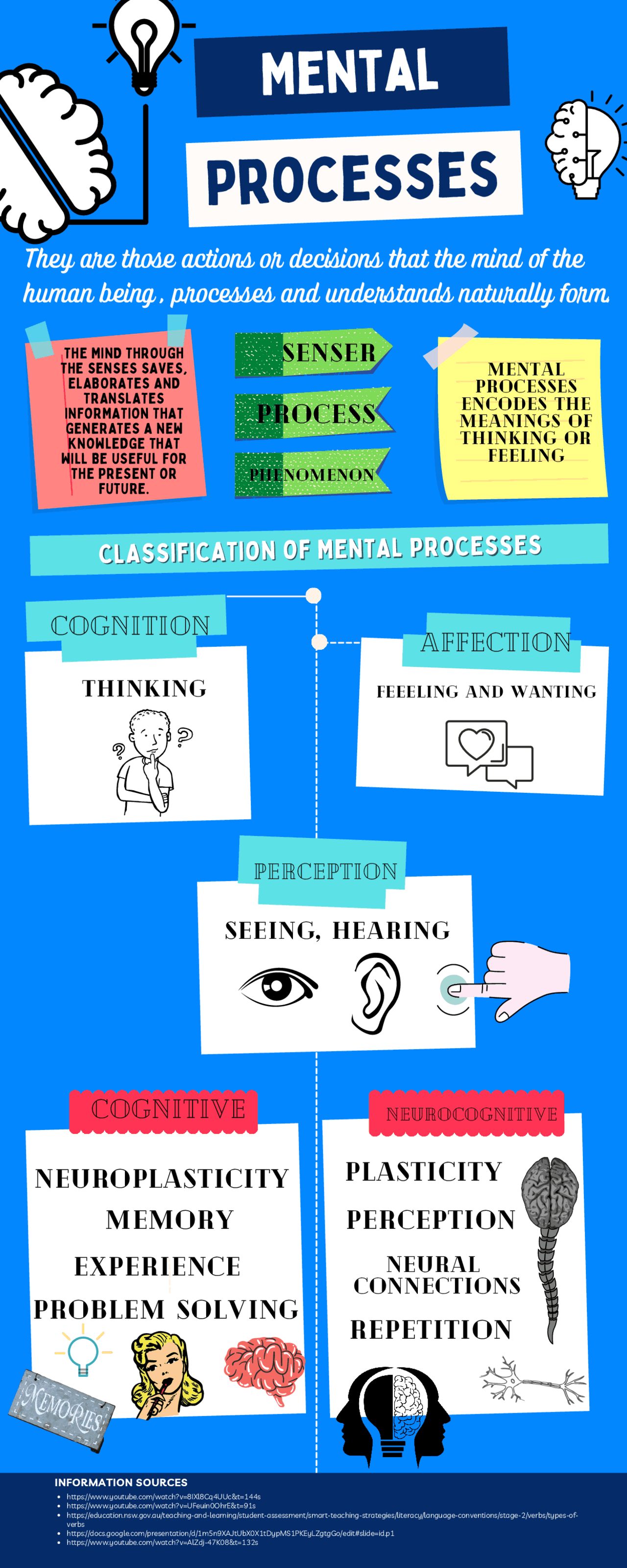 Mental Processes - Infografía | Apuntes de Pedagogía | Docsity