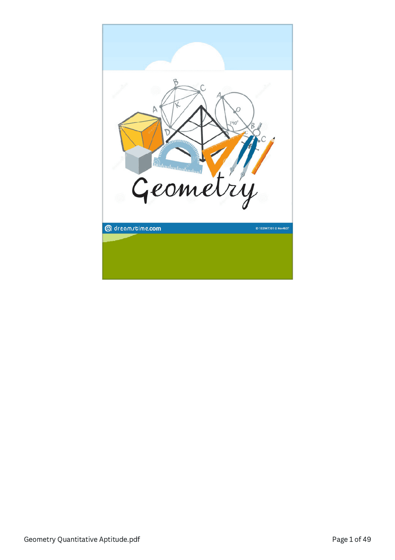 Geometry Quantitative Aptitude | Study notes Geometry | Docsity