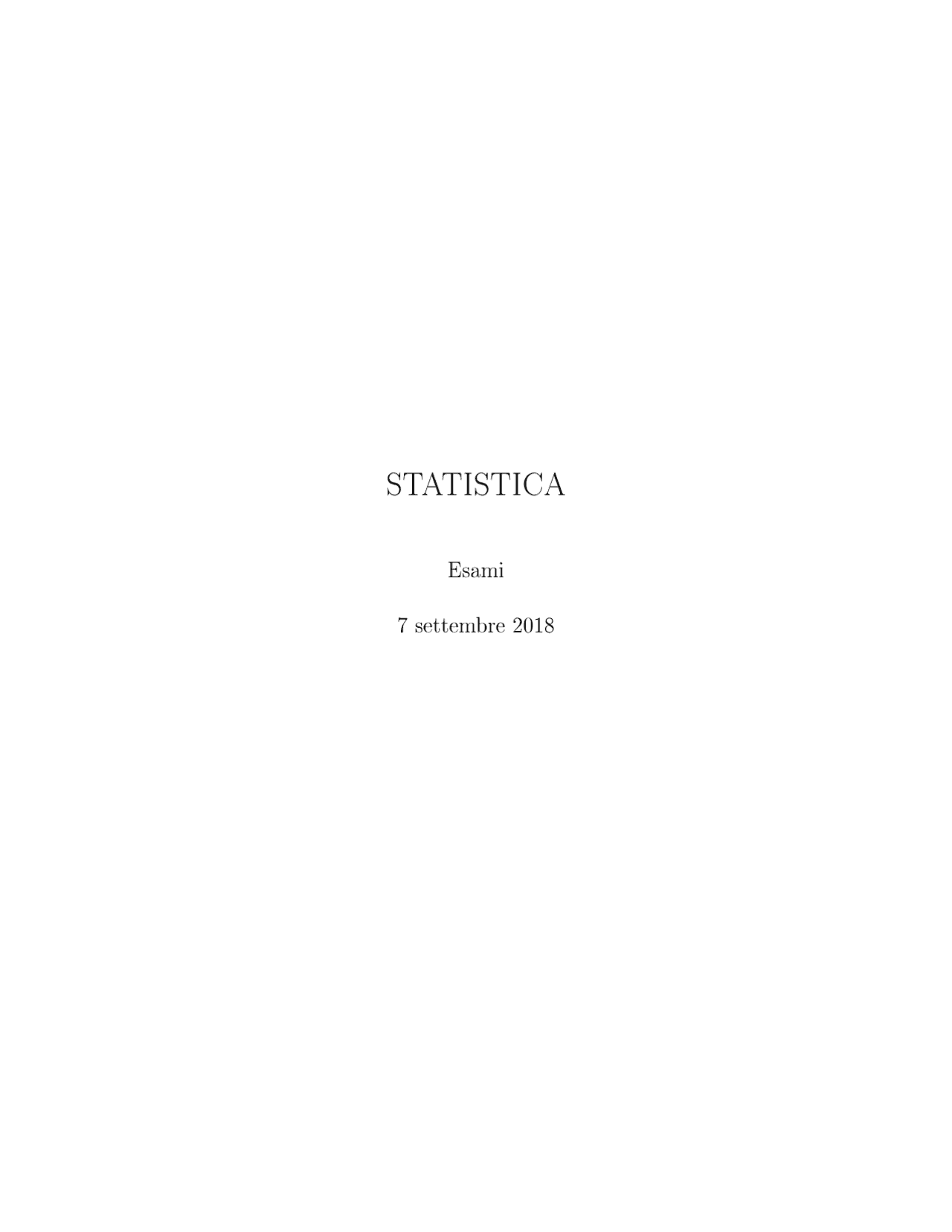Esercitazione per statistica sociale | Prove d'esame di Statistica Sociale | Docsity