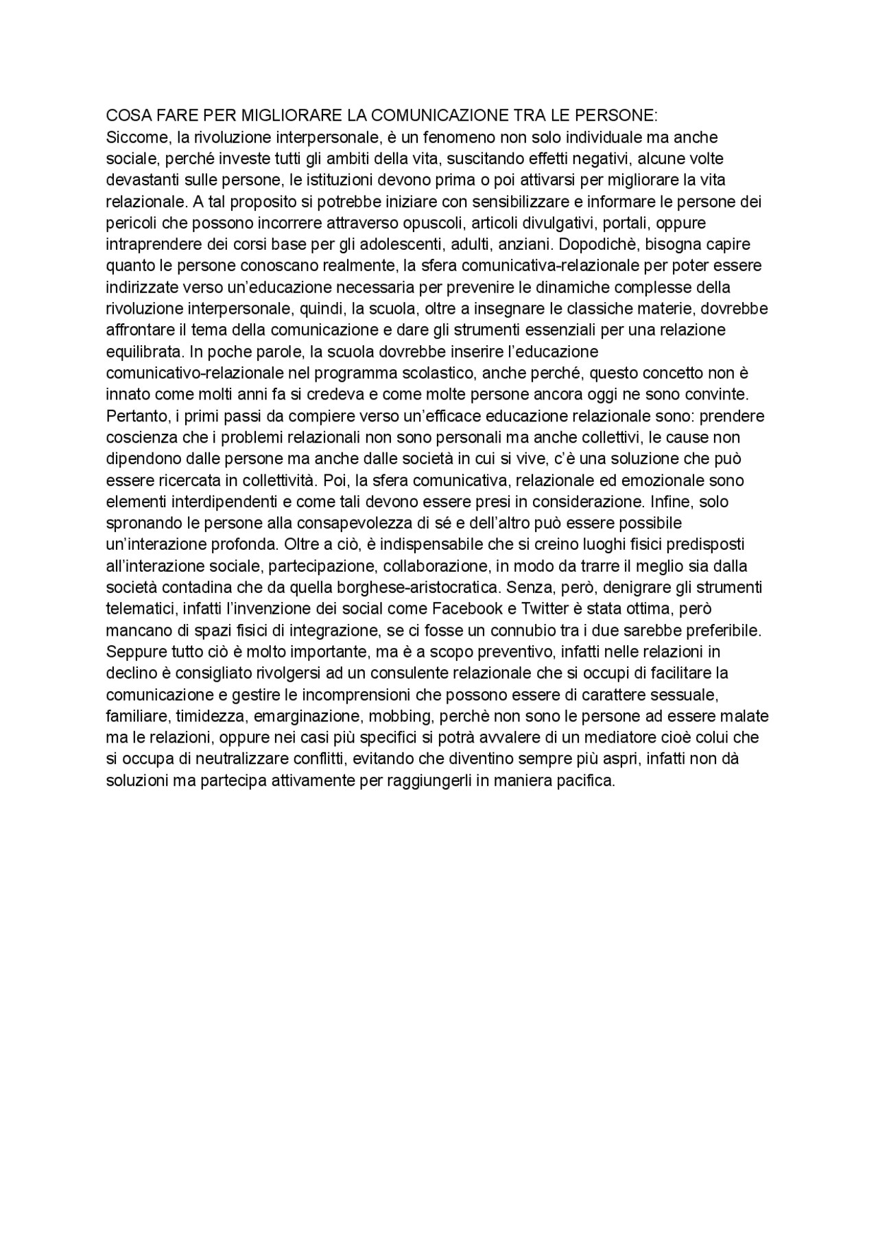 Cosa Fare Per Migliorare La Comunicazione Tra Le Persone Schemi E