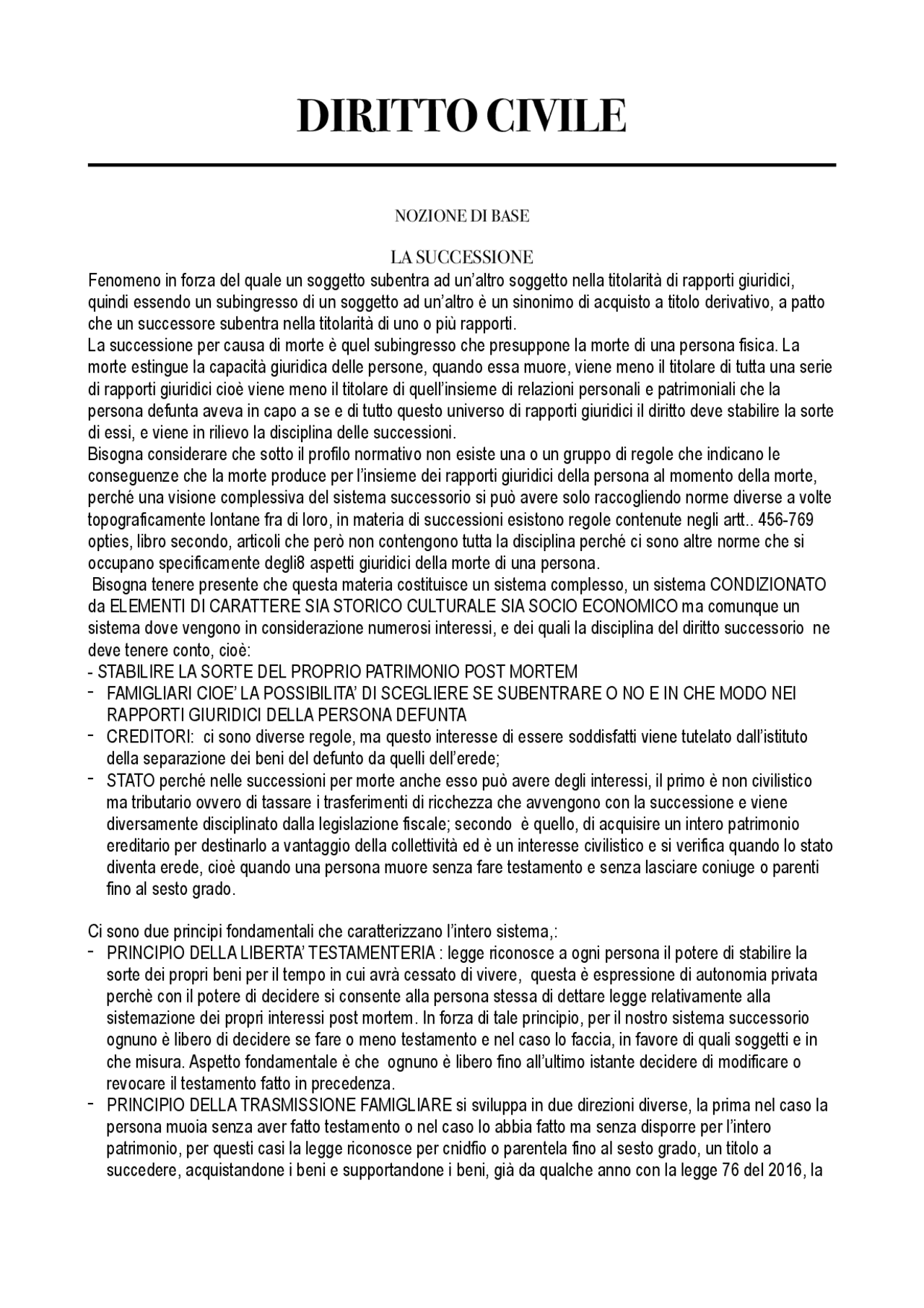 Diritto Civile 1 Appunti Appunti Di Diritto Civile Docsity