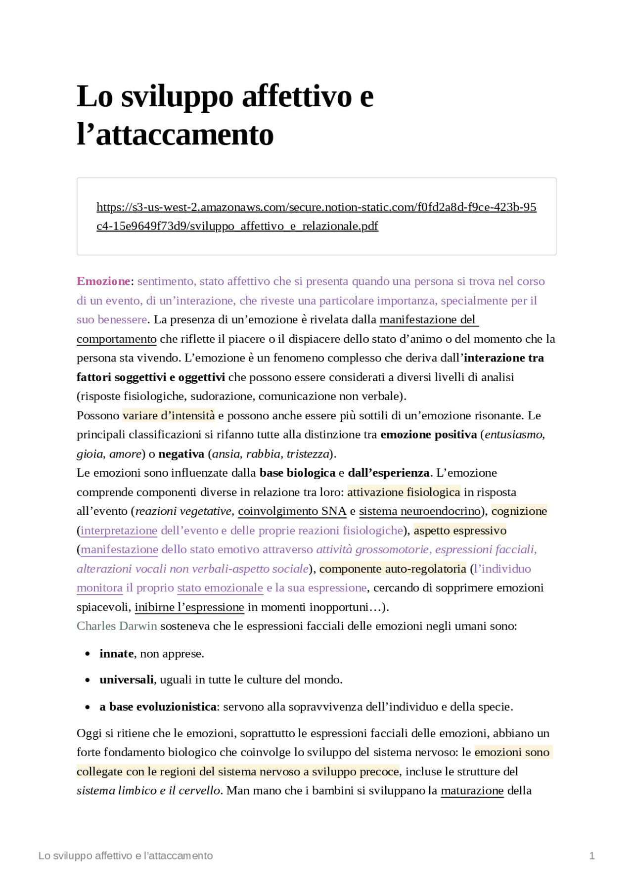 Psicologia Dello Sviluppo Cap 3 Sviluppo Affettivo E Attaccamento