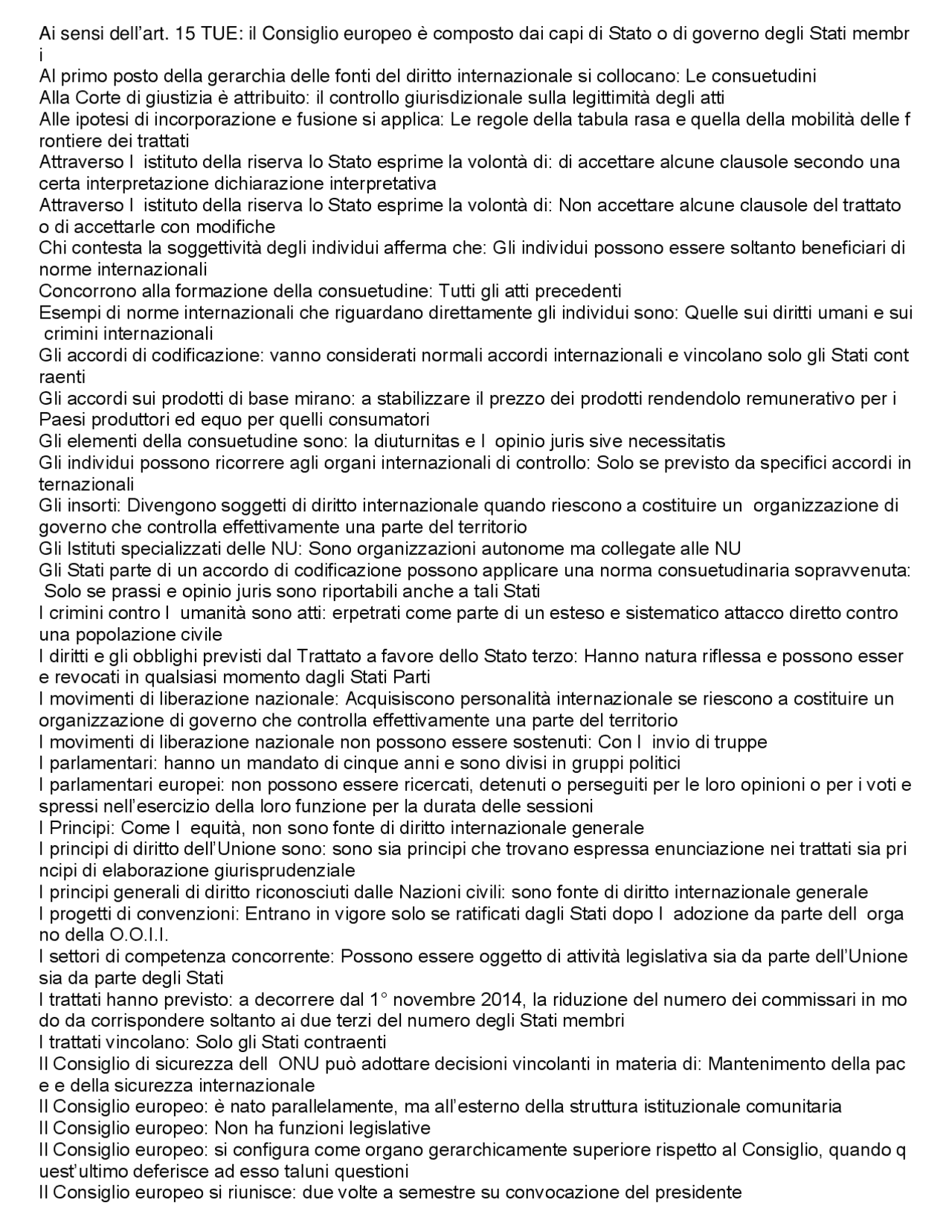 PROVE D'ESAME DIRITTO INTERNAZIONALE | Prove d'esame di Diritto Internazionale | Docsity