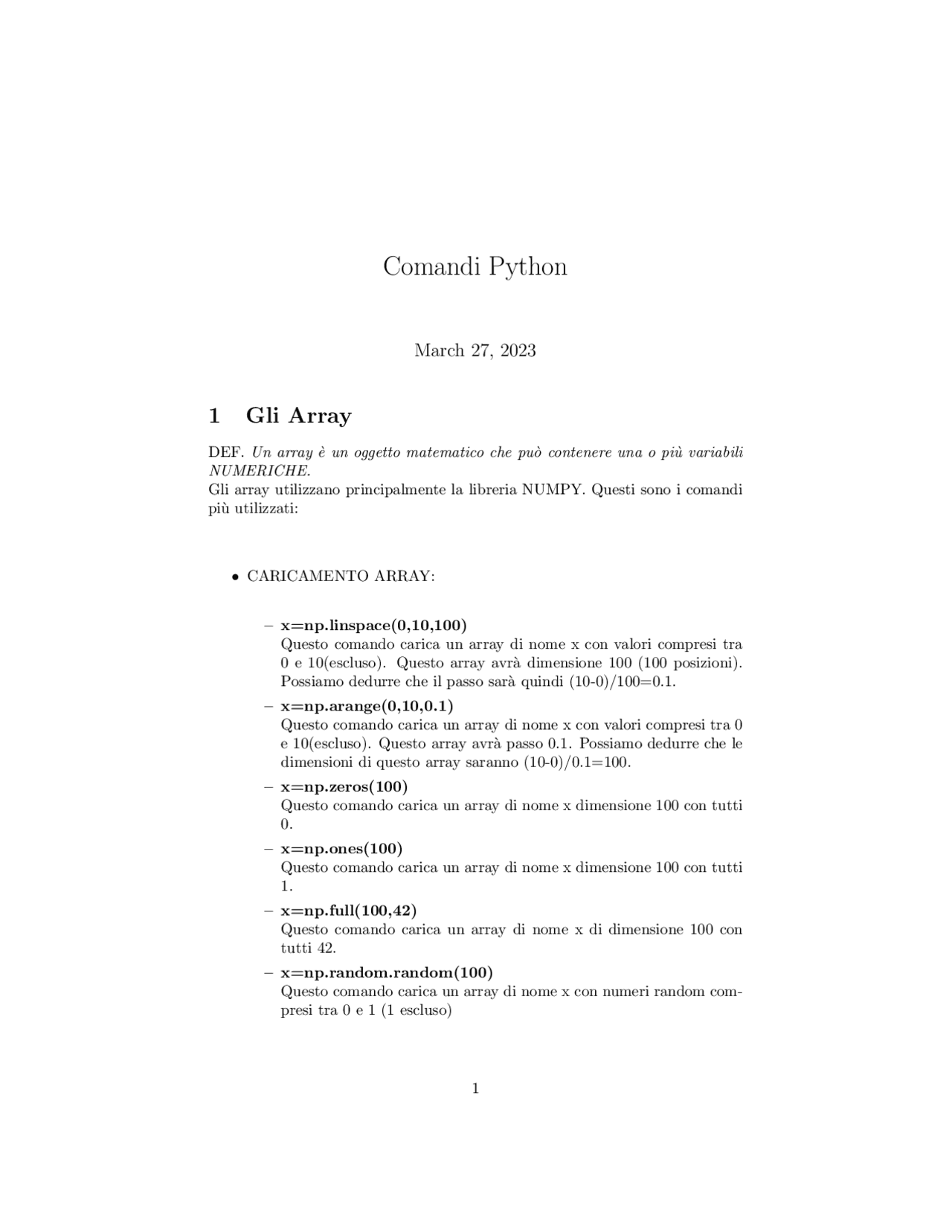 Comandi Di Base In Linguaggio Python Schemi E Mappe Concettuali Di