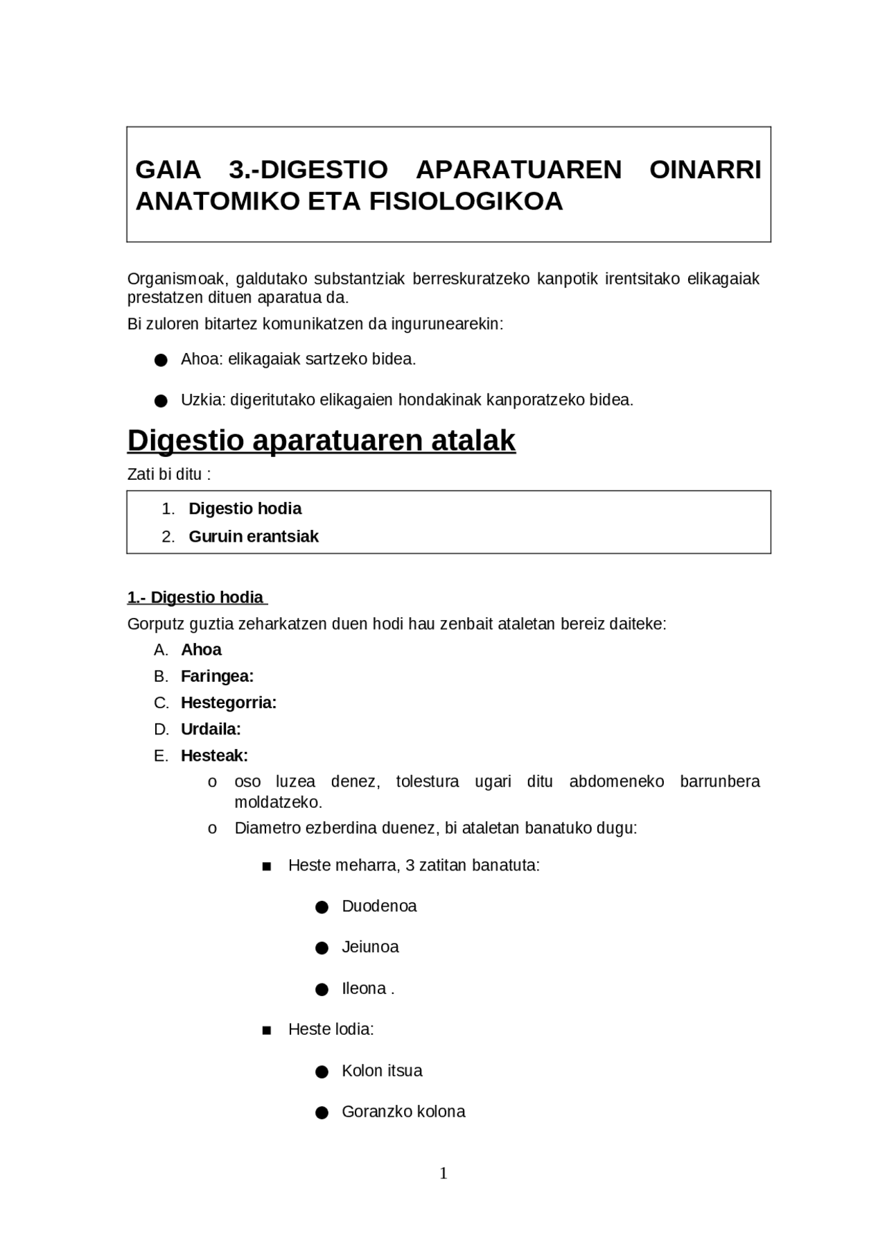 Digestio Aparatua Apunteak Resúmenes De Anatomía Aplicada Docsity
