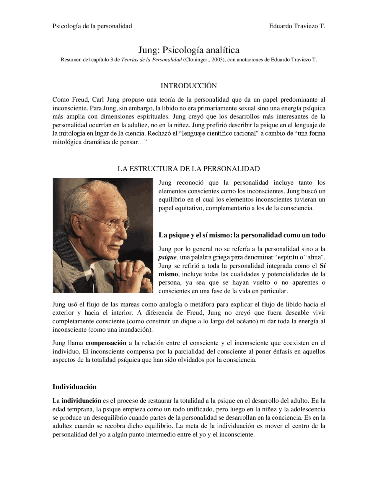 Jung: Psicología analítica | Resúmenes de Psicología de la Personalidad ...