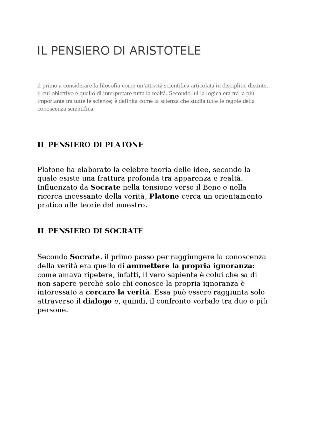 I Filosofi E Lestetica Schemi E Mappe Concettuali Di Filosofia Docsity