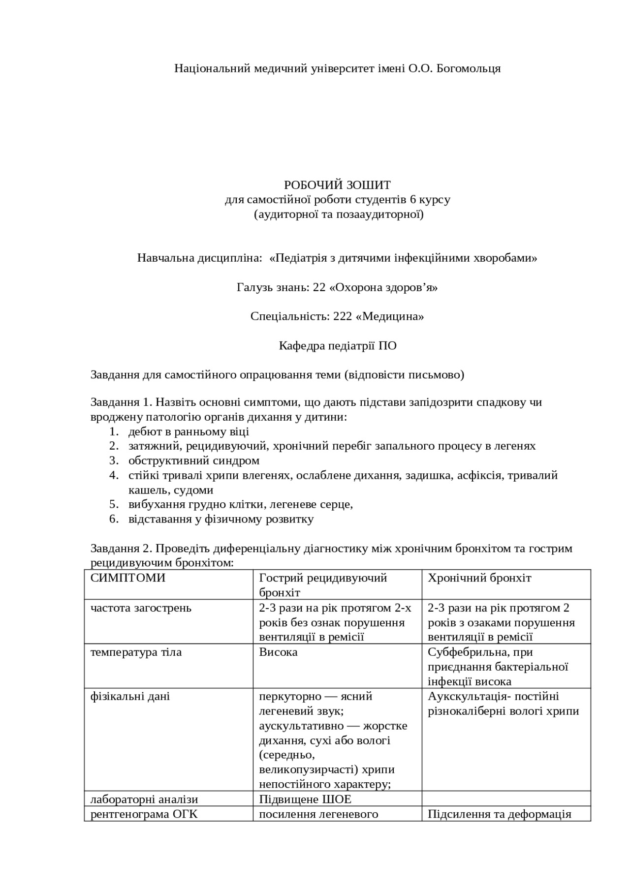 Педіатрія з дитячими інфекційними хворобами Конспекты лекций Медицина