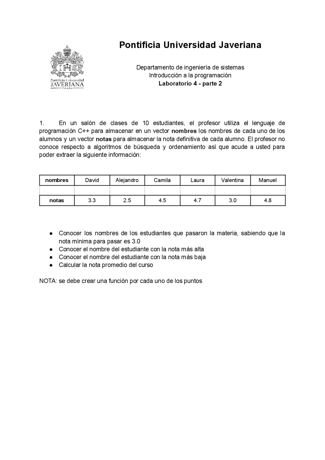 Ejercicios Programación Ejercicios De Algoritmos Y Programación Docsity