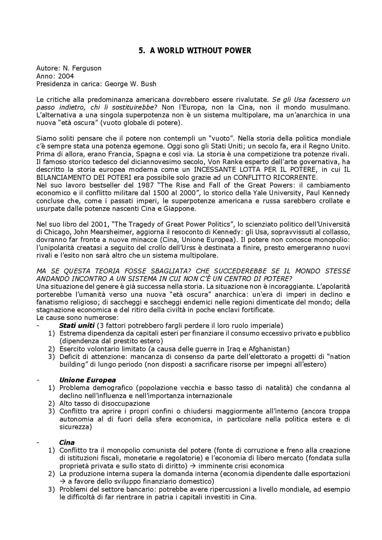 Riassunto dell'articolo THE ERROR OF ENDISM di Samuel P. Huntington ...