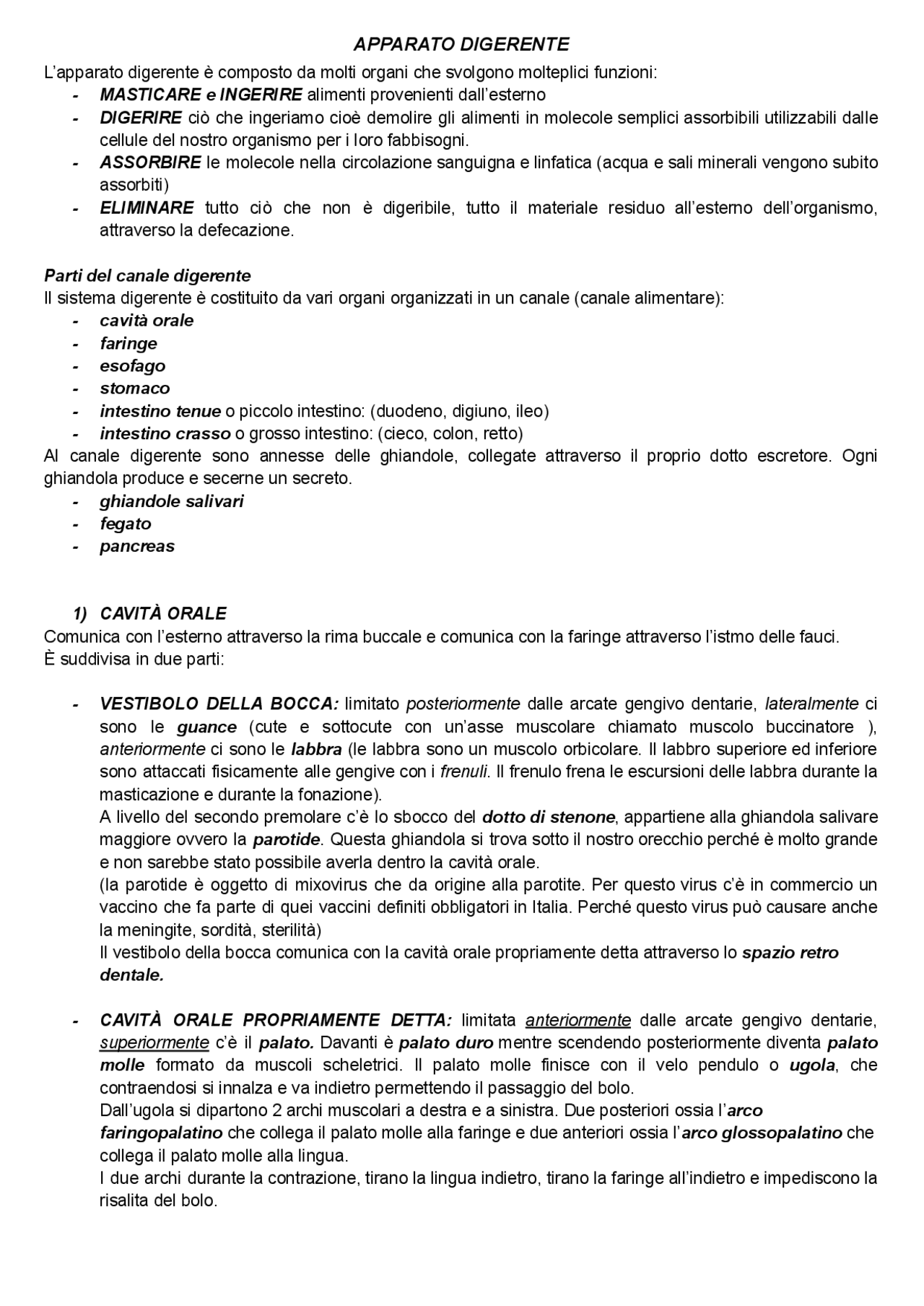 Appunti Di Tutte Le Lezioni Appunti Di Anatomia Docsity